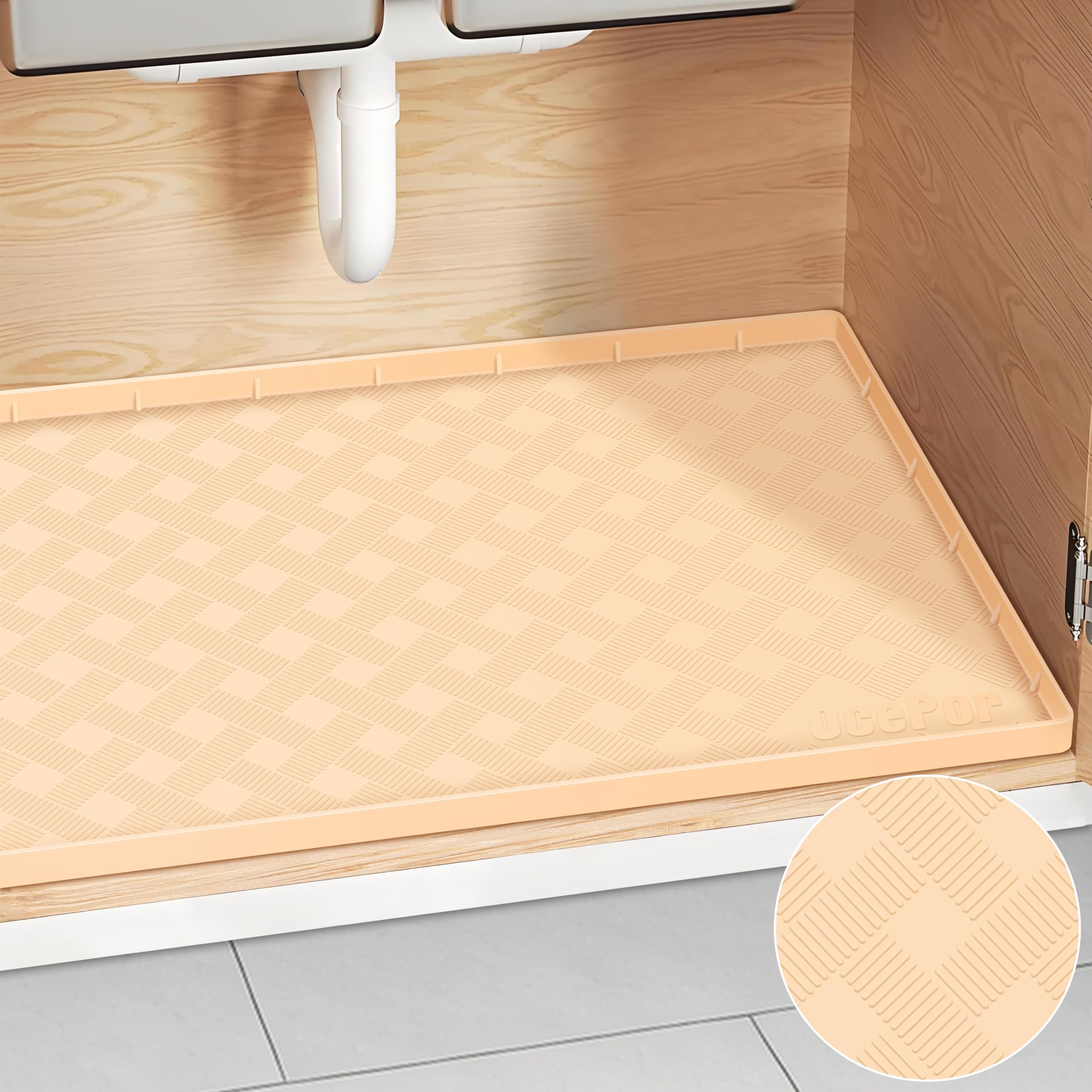 Amazon.com - Under Sink Mat 22" x 19", Under Sink Mats for Kitchen ...