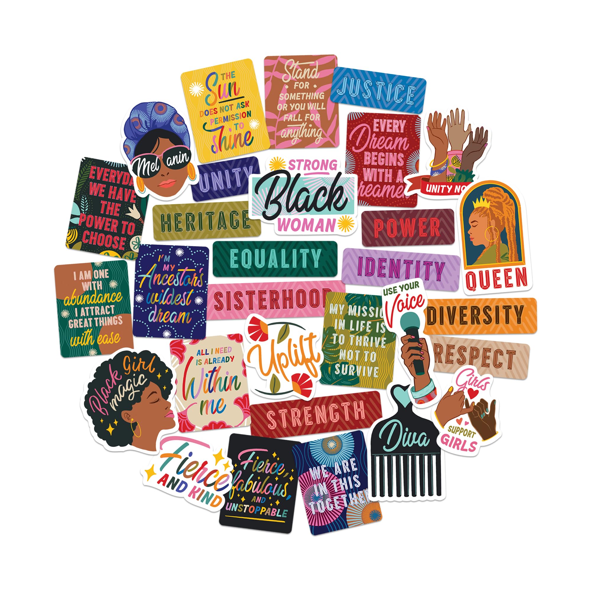 Amazon.com: Navy Peony Soul Sister Vision Board Stickers (30pcs ...