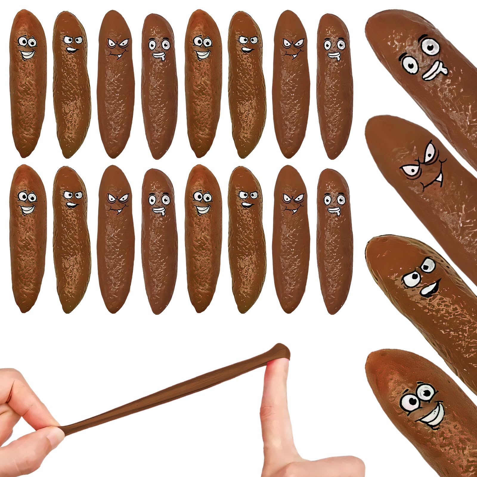 Amazon.com: BUVUDI 16Pcs Poop Fake Poop Finger Slingshot, White ...