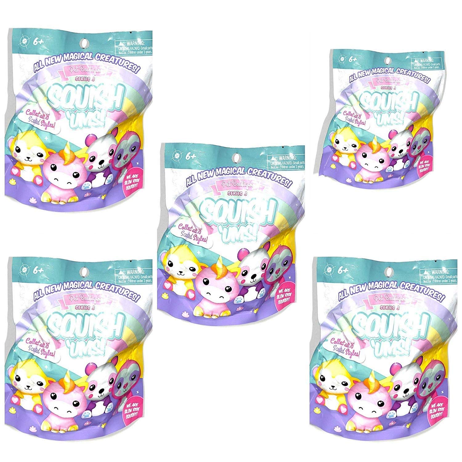 Pet Boutique Animals Series 3 Squish 'Ums Yummy Blind Pack Lot of 5 ...