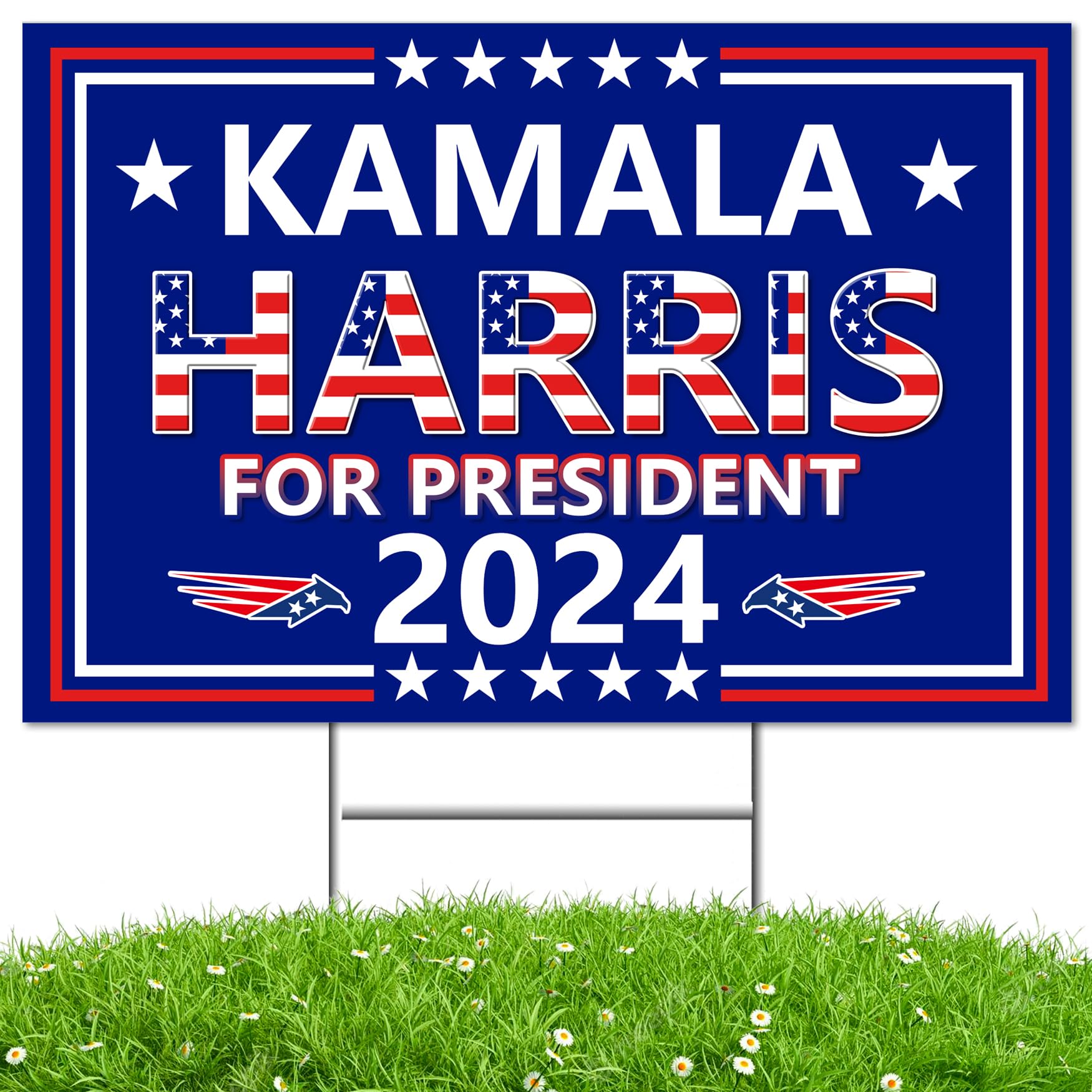 Amazon.com : Kamala Harris Yard Sign,18x12In Harris Waltz 2024 Double ...