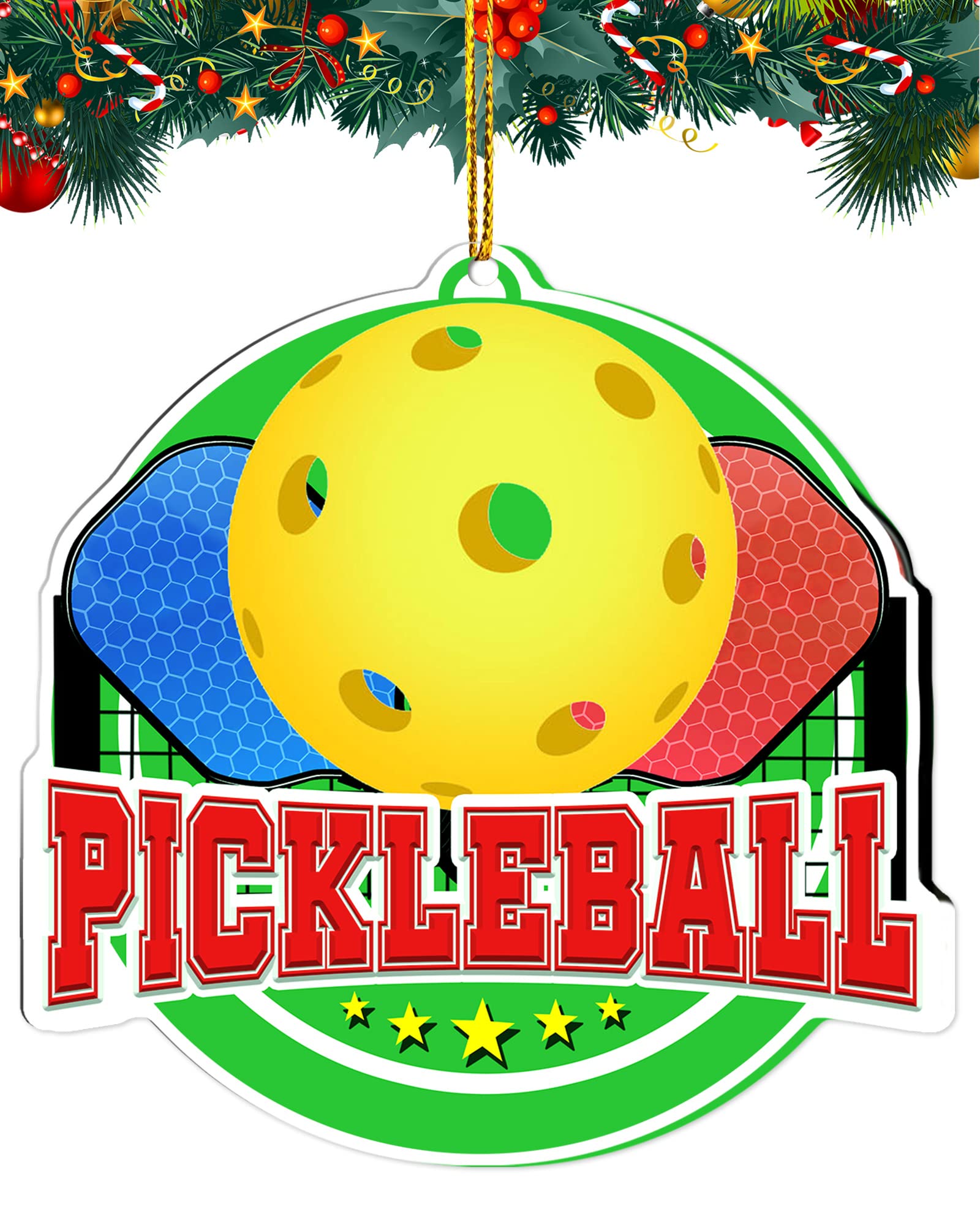 Amazon.com: Pickleball Ornament for Christmas Tree Pickleball Gifts for ...