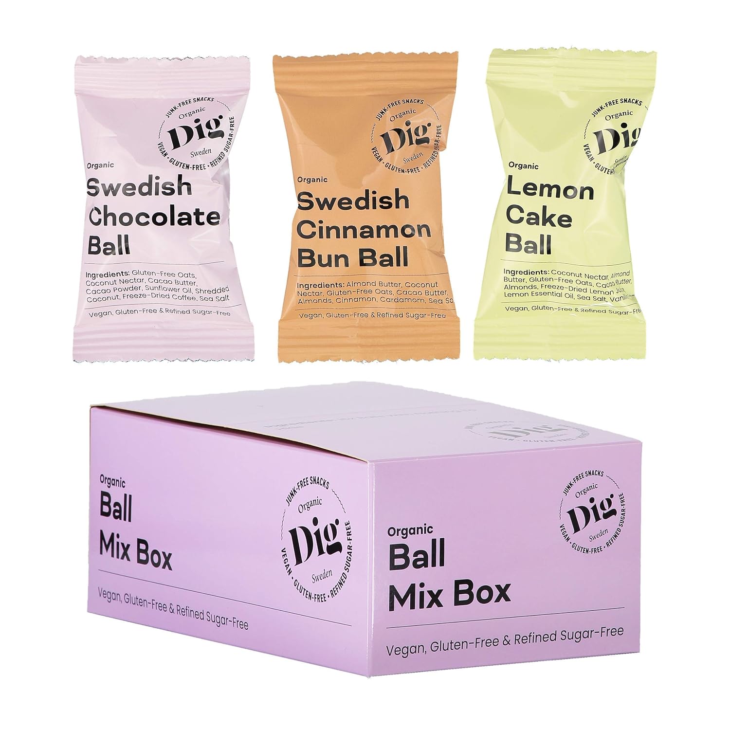Dig / Get Raw - Ball Mix Box (16er Pack) - Snacks aus biologischen ...