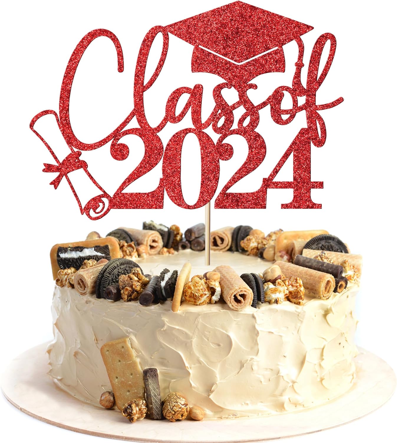 Amazon.com: Migeaks Class of 2024 Cake Topper - Congrats Graduation ...
