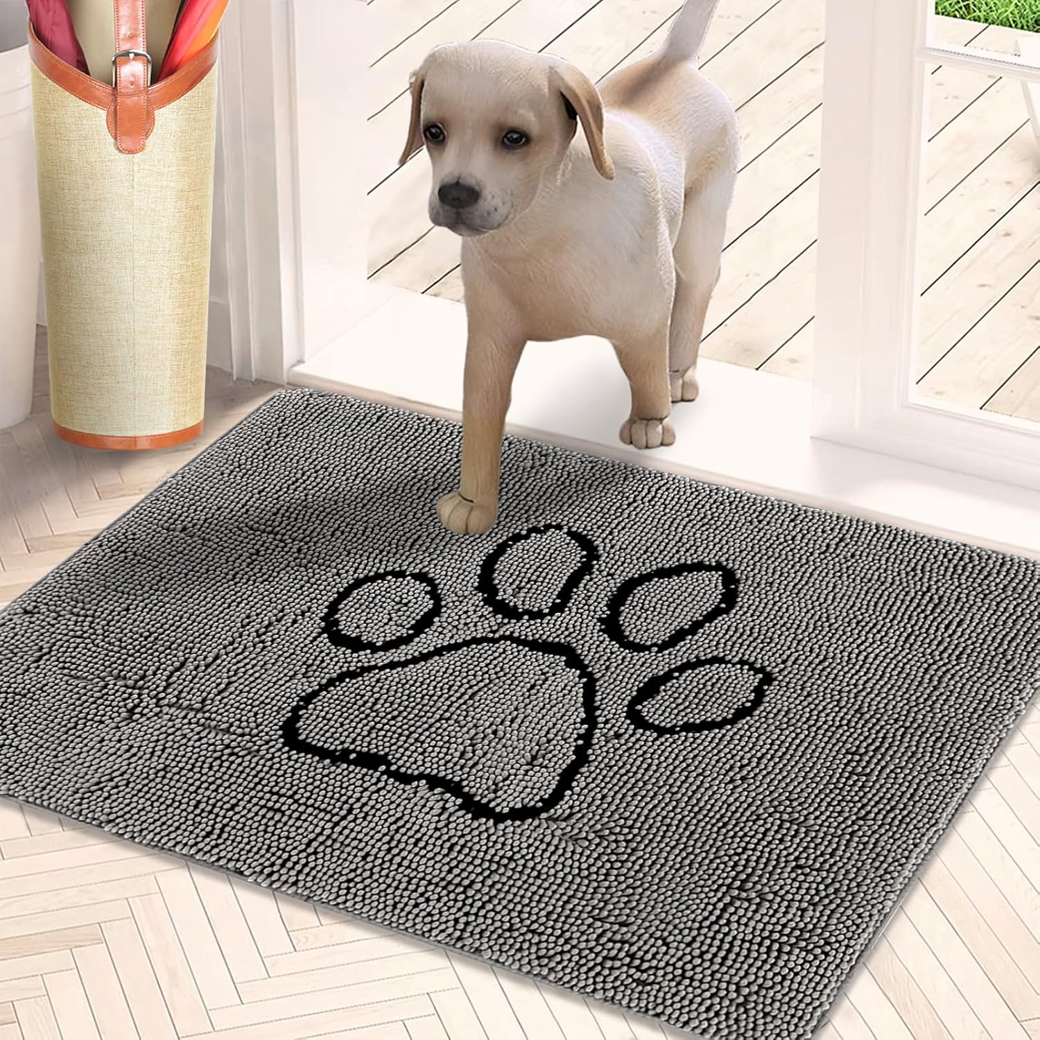 Door Mats Indoor Floor Mat: Dog Dirt Resist Front Entrance Rug with ...