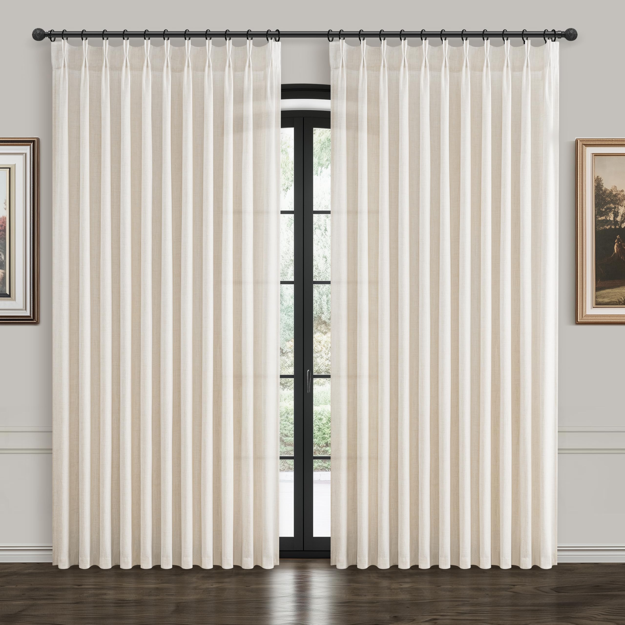 Amazon.com: Extra Wide 70 Inch Pinch Pleated Curtains 84 Inch Length 2 ...