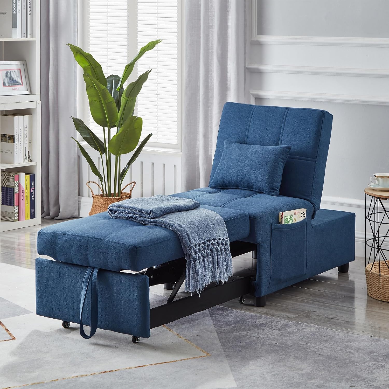 Amazon.com: Sleeper Chair Bed with Adjustable Backrest Convertible Sofa ...