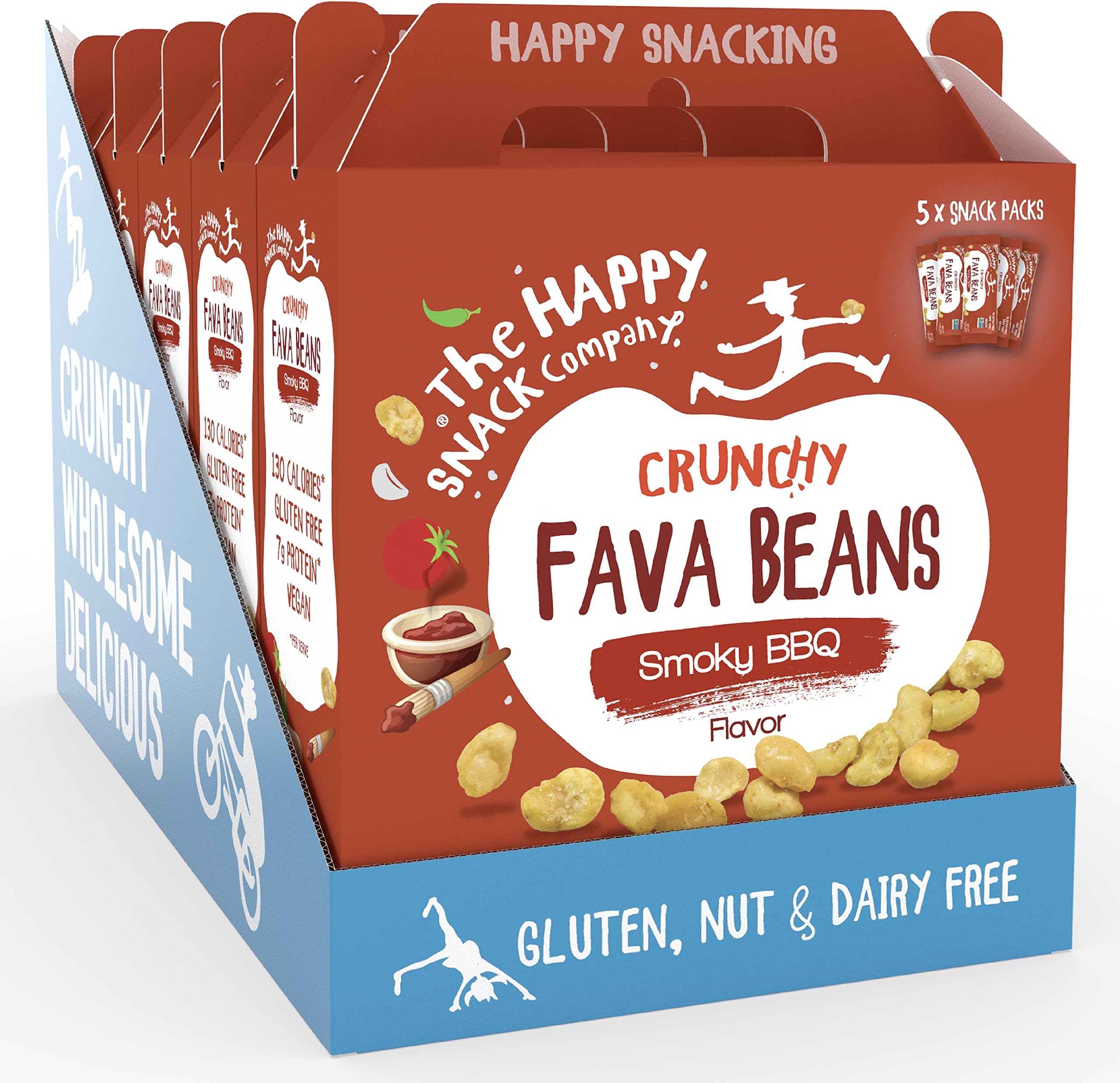 Amazon.com: The Happy Snack Company Crunchy Chickpeas Variety Pack 24 x ...