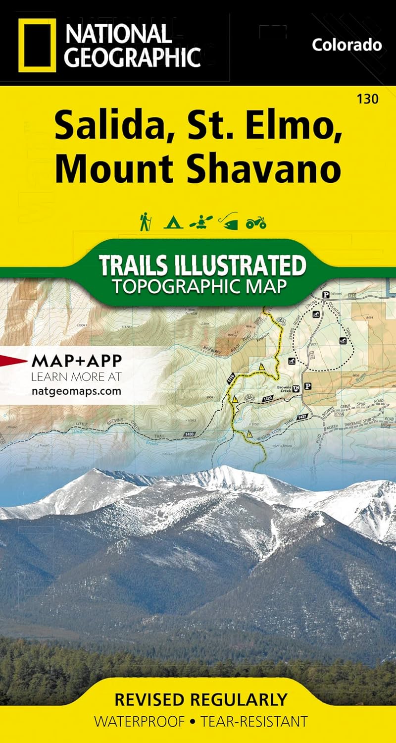 Salida, St. Elmo, Mount Shavano Map (National Geographic Trails ...