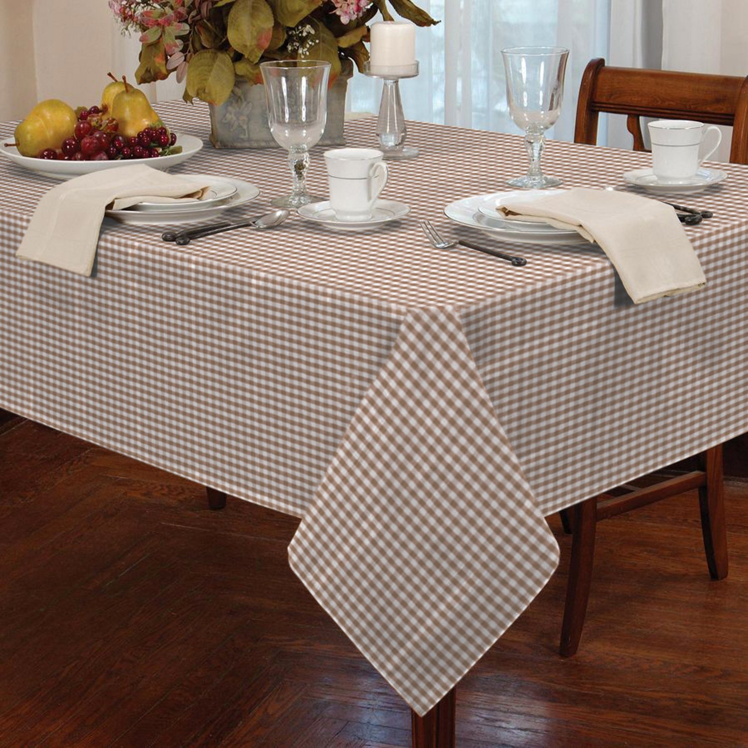 Classic Home Store Alan Symonds Tablecloths Gingham Tablecloth Beige 54 ...