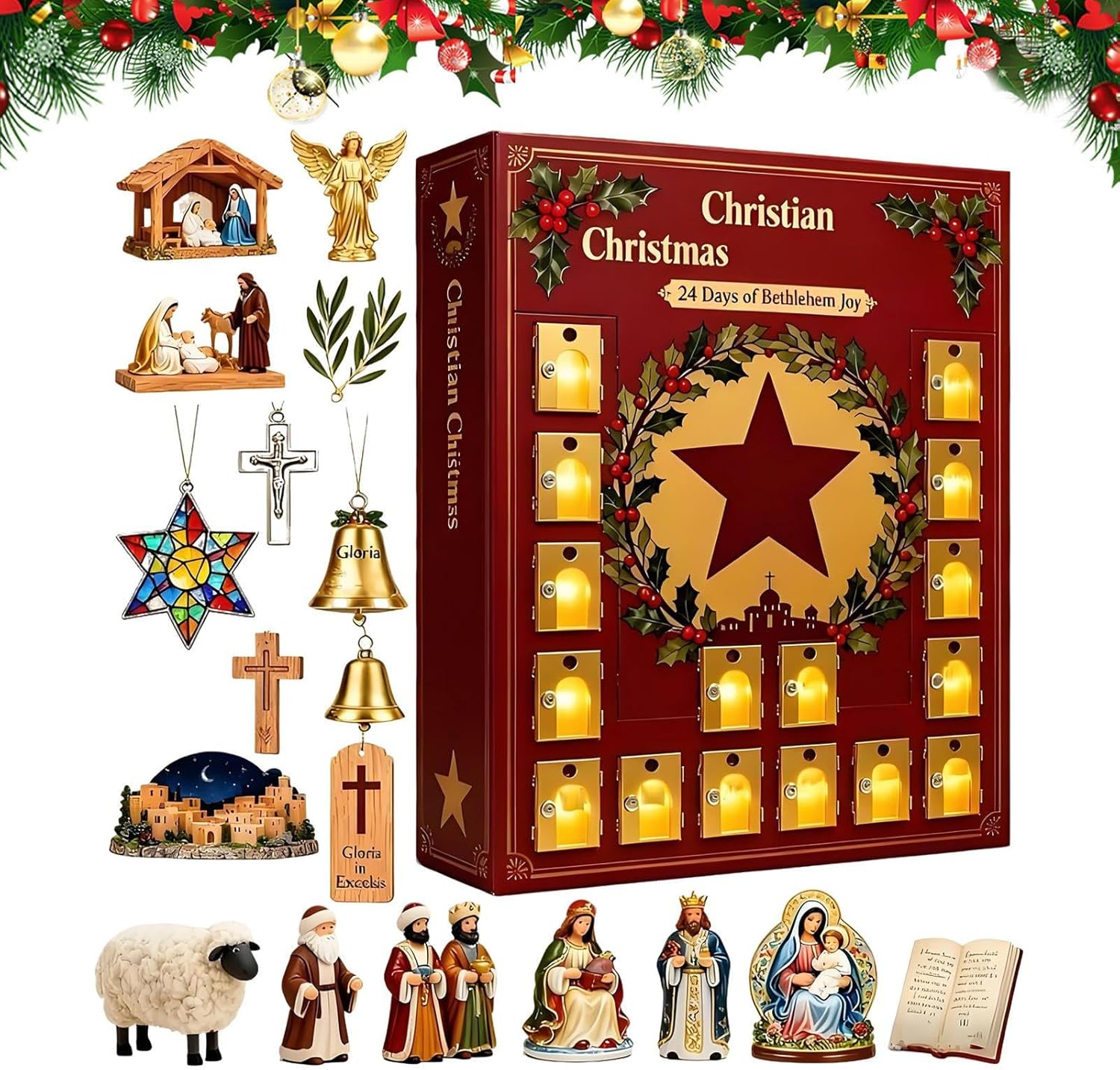 Christian Advent Calendars 2025, 24 Days Christmas Countdown Calendar ...