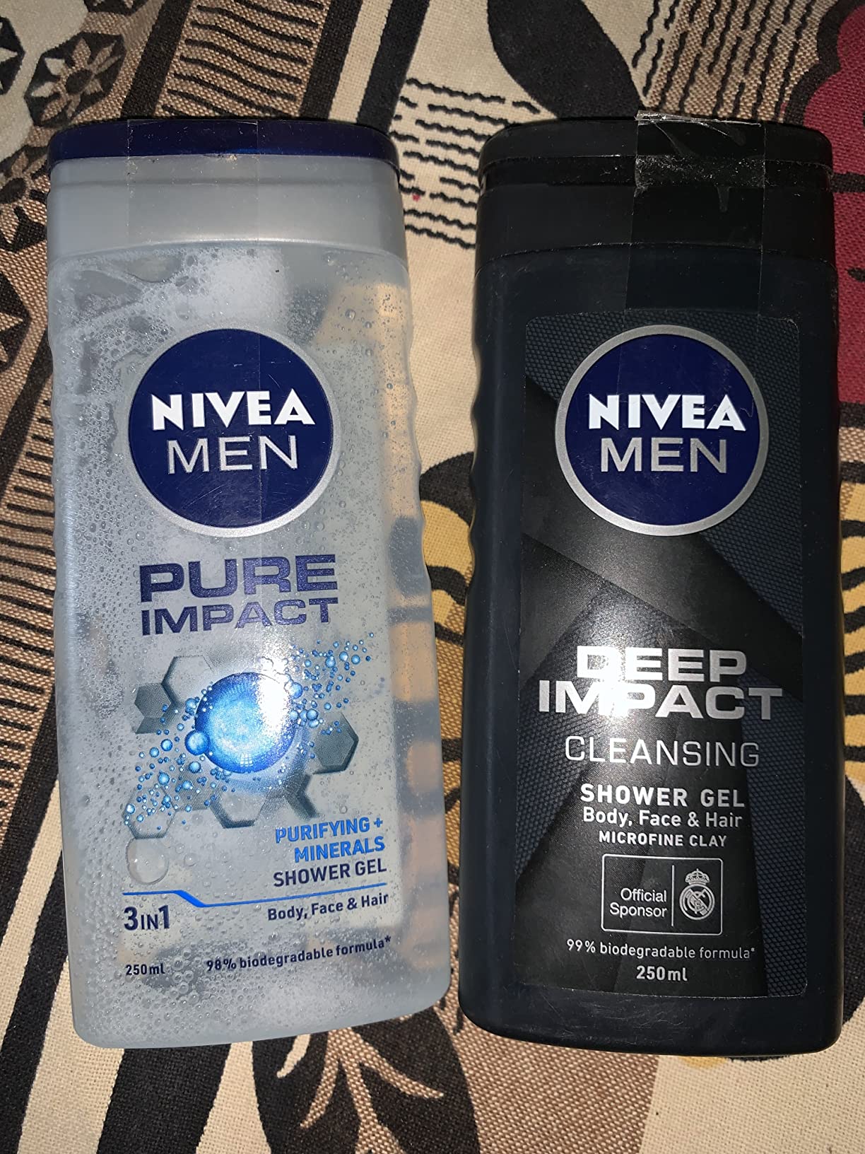 Buy Nivea Men Shower Gel, Pure Impact Body Wash, 250ml & Men Shower Gel ...