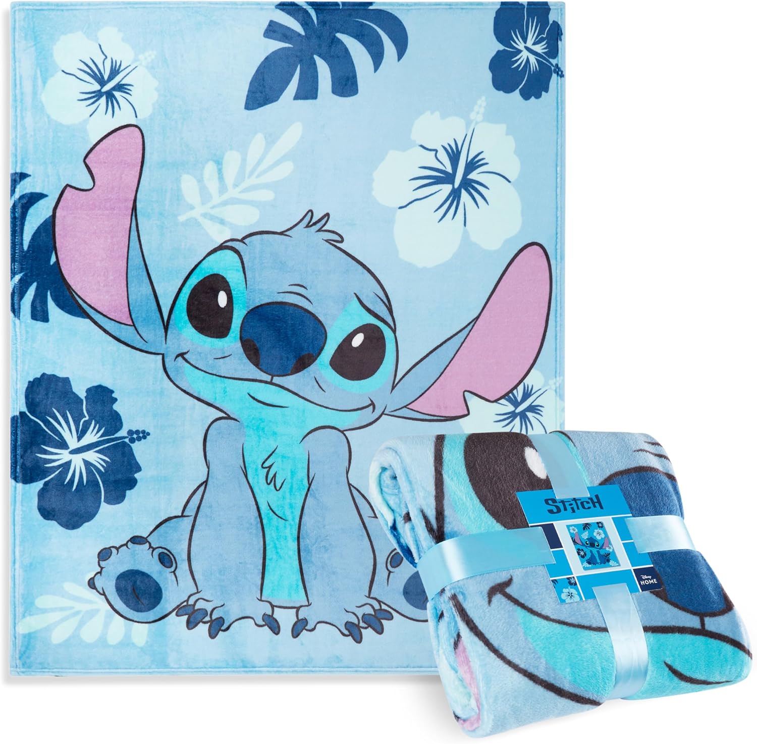 Disney Stitch Fleece Throw Blanket, 150 x 130cm Bedroom Decor - Stitch ...