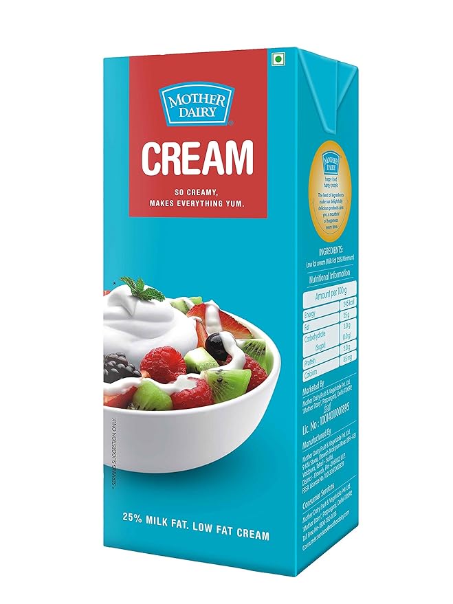 Mother Dairy Cream, 1 Litre : Amazon.in: Grocery & Gourmet Foods