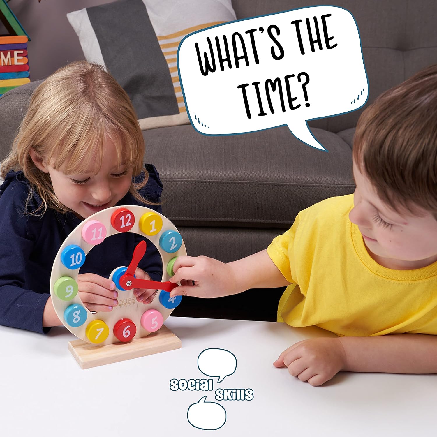 Jaques of London Learning Clock | Wooden Toys Teaching Clock | Learn to ...