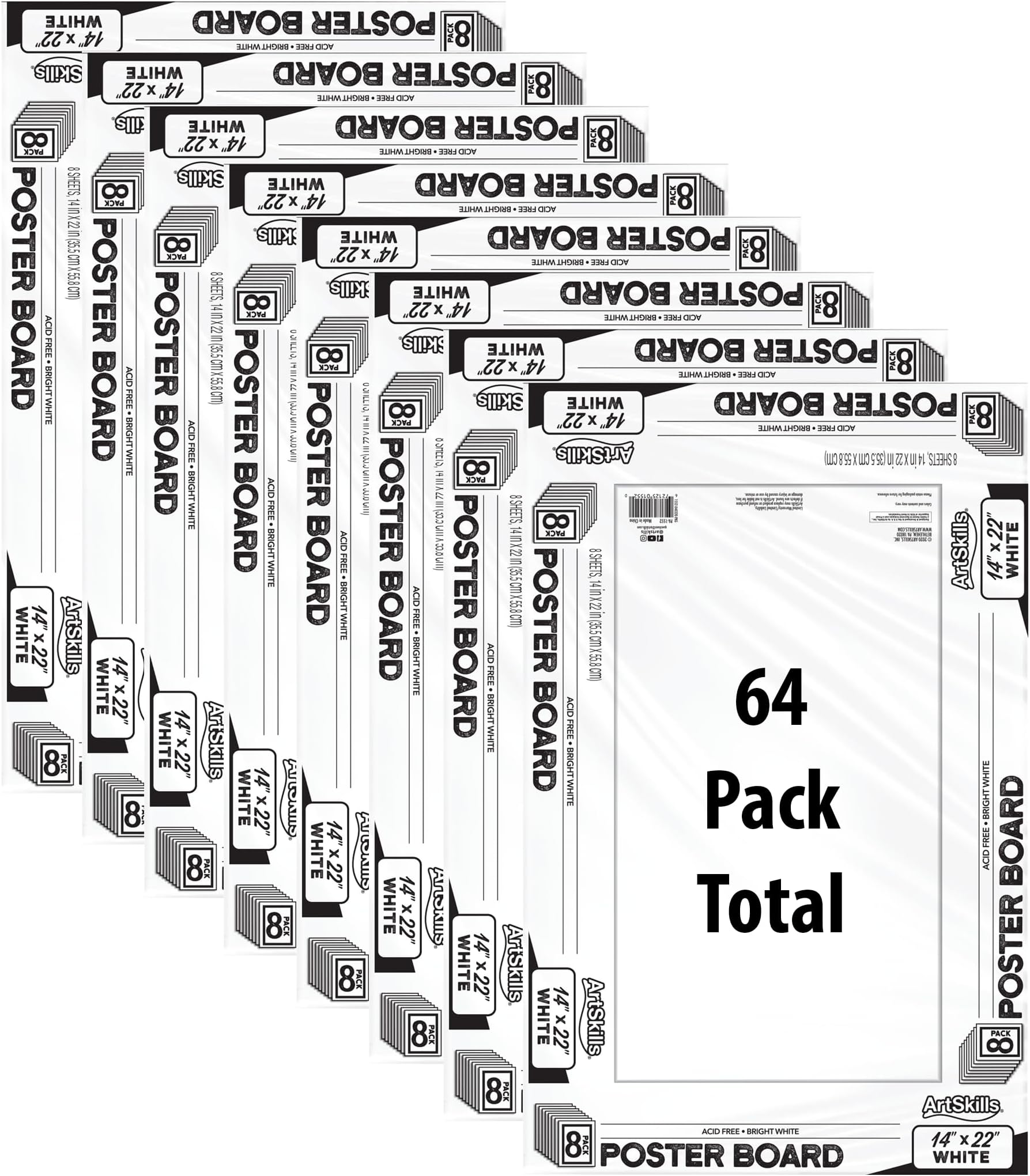 Amazon.com: ArtSkills 14" x 22" Premium Poster Board - Lightweight ...