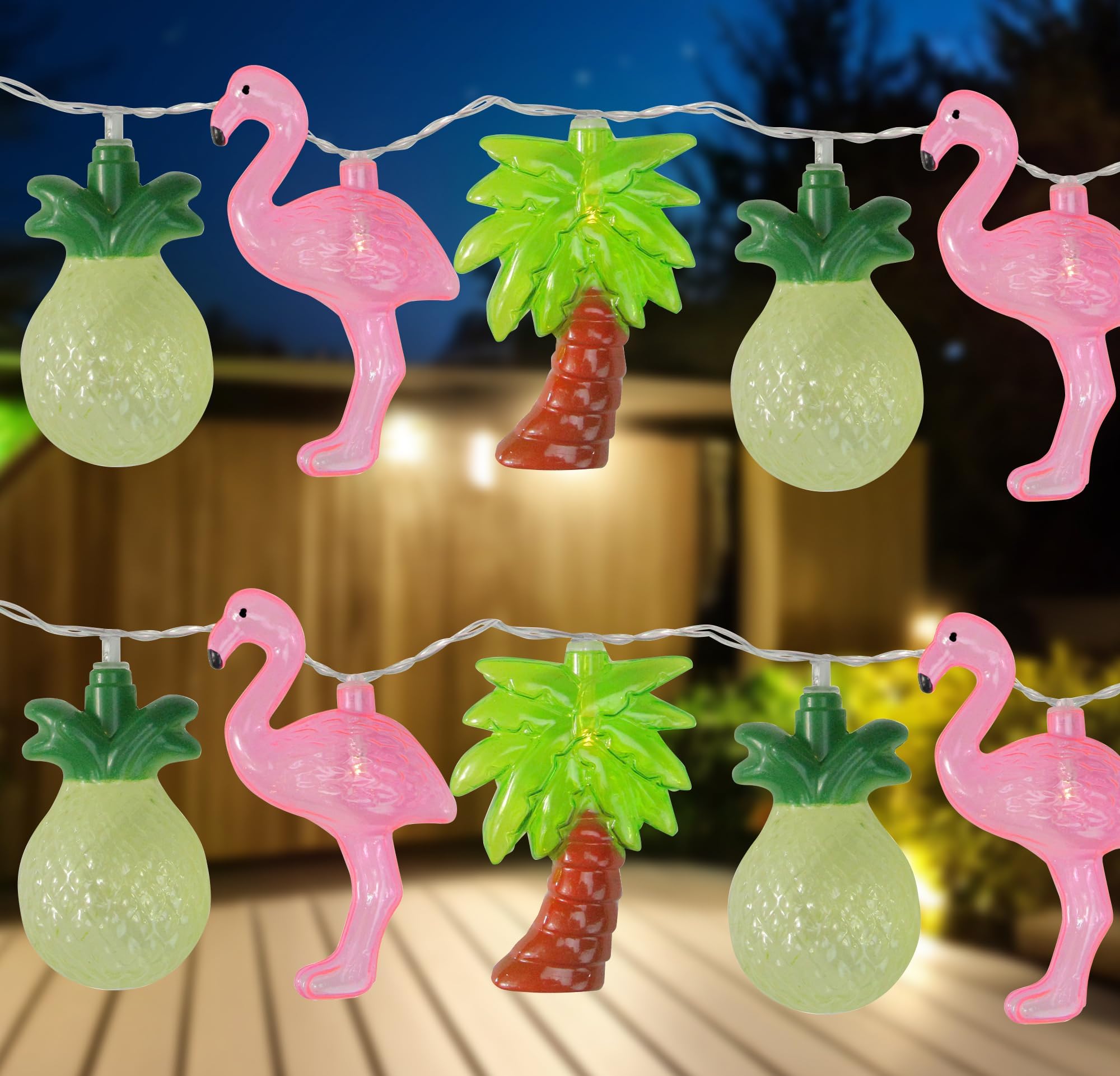 Amazon.com: 10-Count Tropical Summer LED String Lights - 4.5ft Clear ...