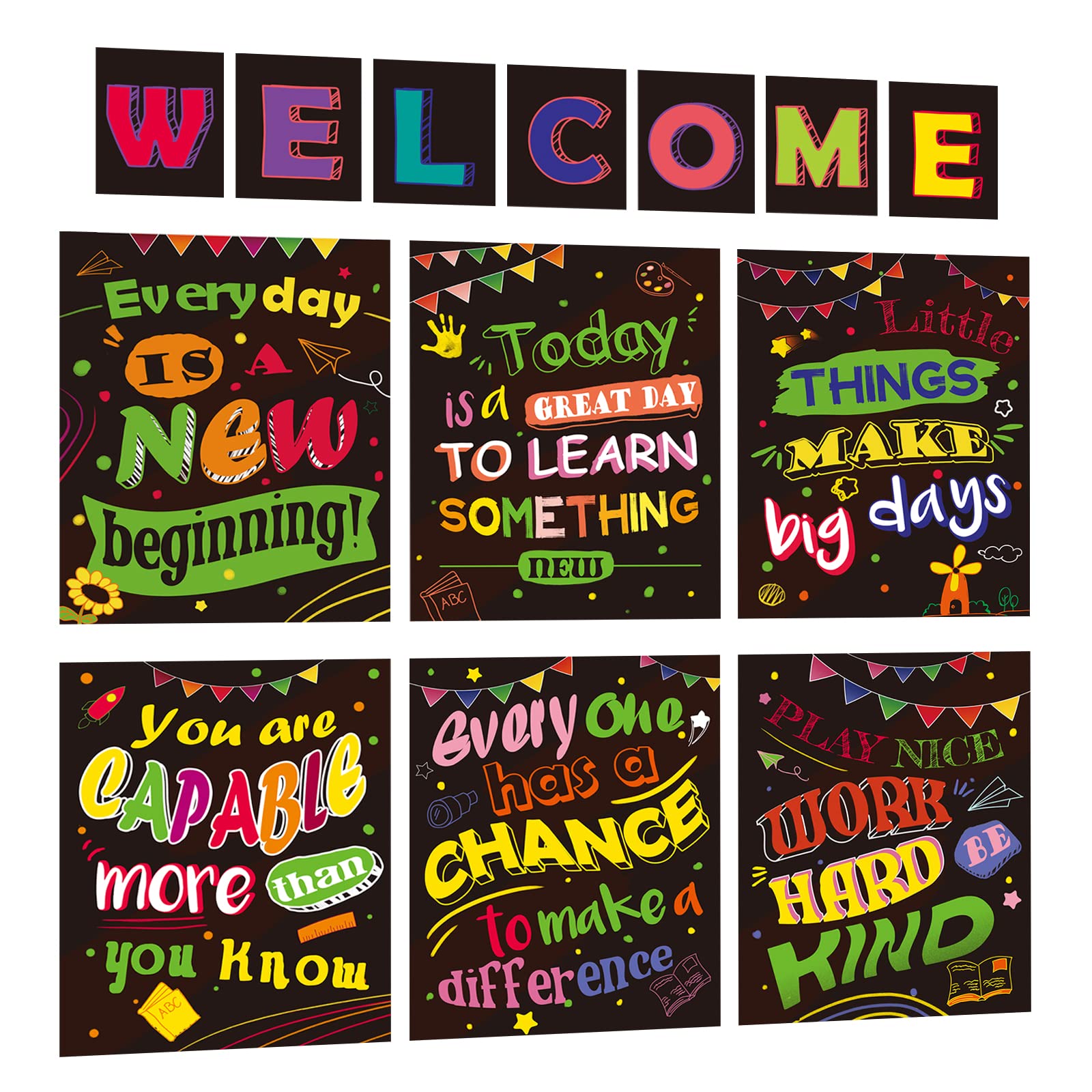 Buy Inspirational s for Classroom Decor, Motivational Classroom with ...