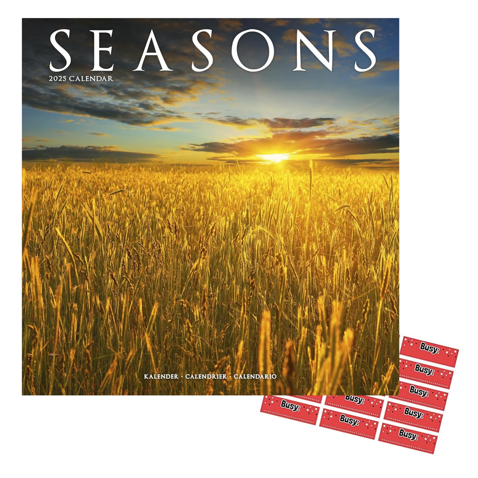 Seasons Calendar 2025 | 16 months | with FREE Organisational Stickers ...