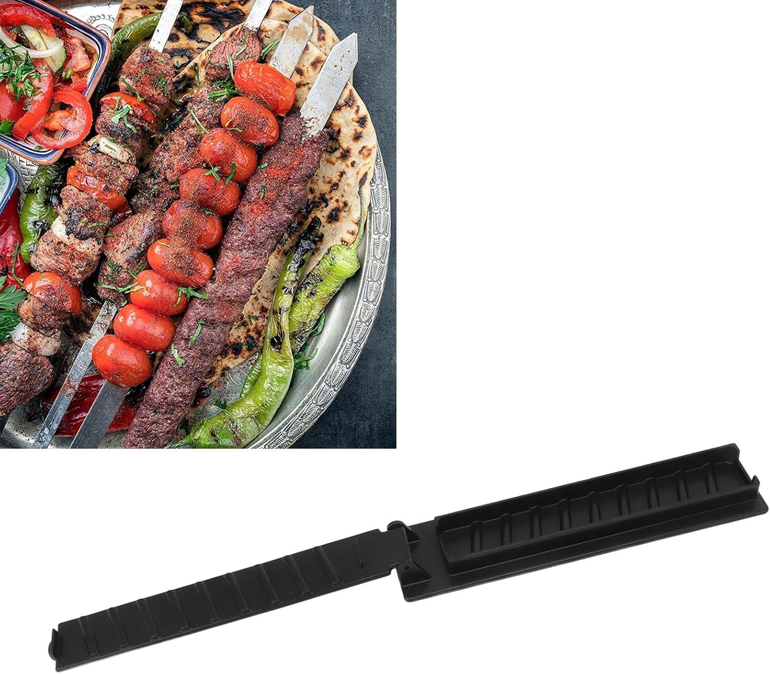 Jeanoko Plastic Kebab Maker Barbecue Skewer Single Row Kebab Maker BBQ ...