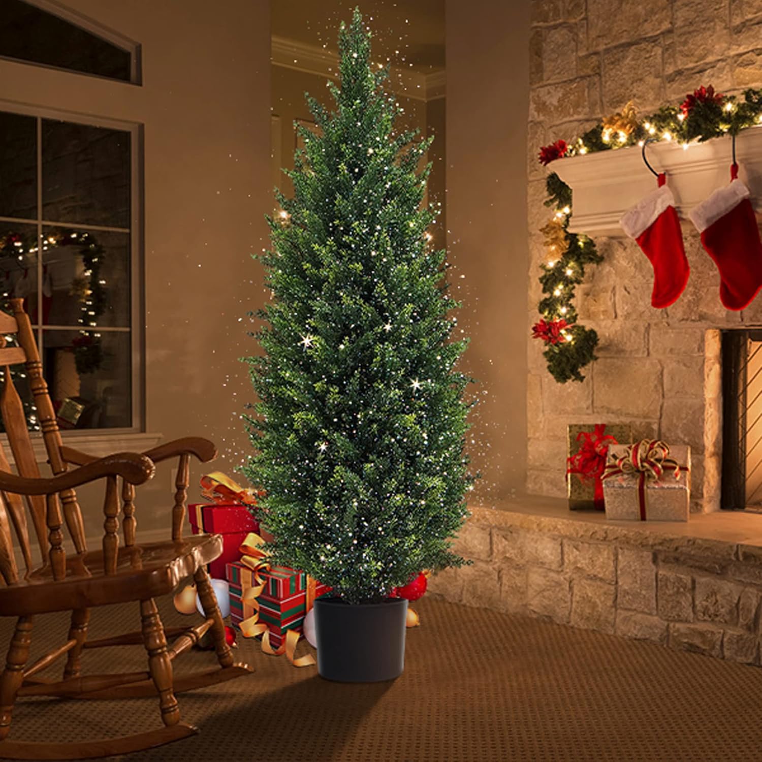 DLD Artificial Trees - Indoor Christmas Tree with Sunlight Resistant ...