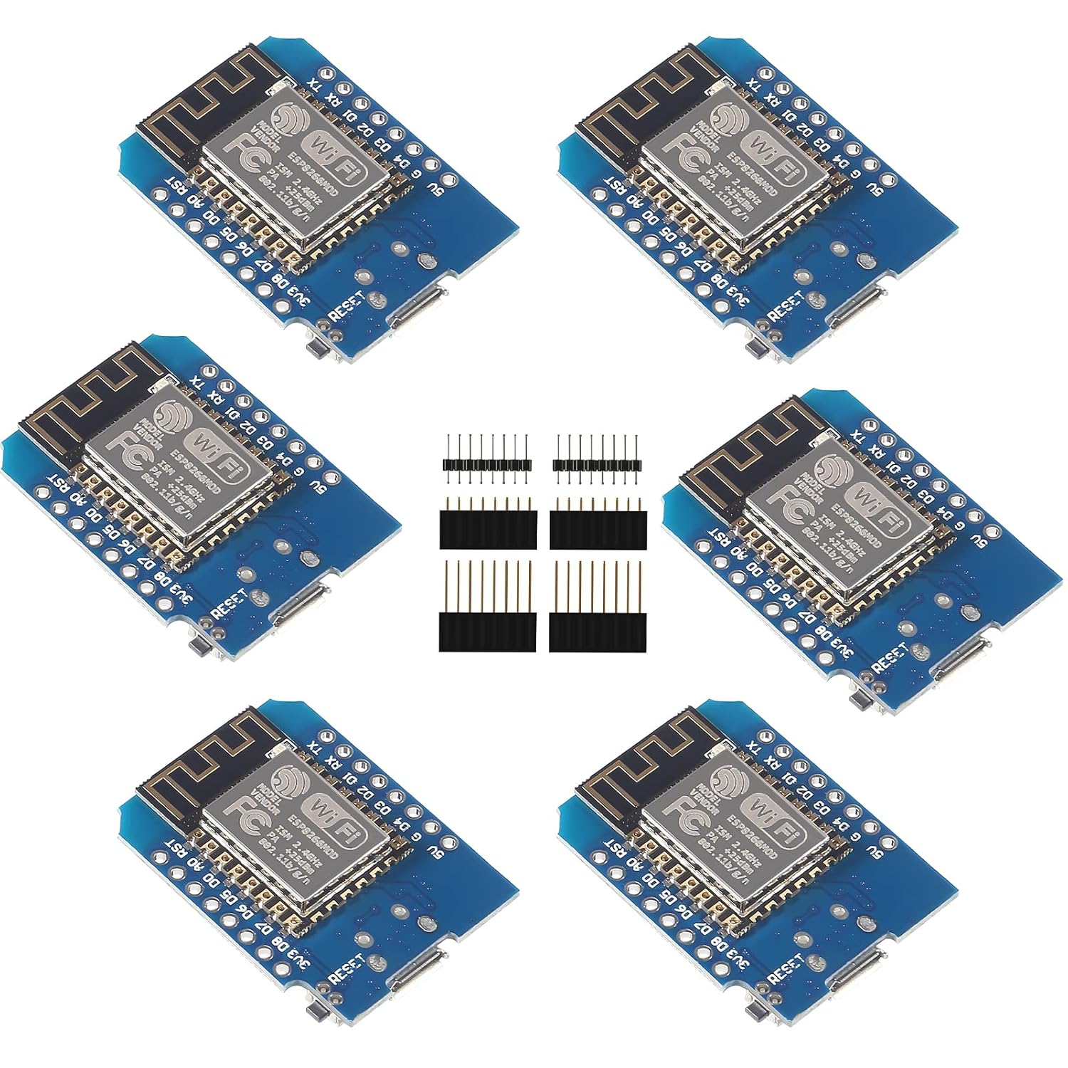 6 PCS Nodemcu Wifi Development Board with ESP8266 Chip ESP-12F 4MB Byte ...