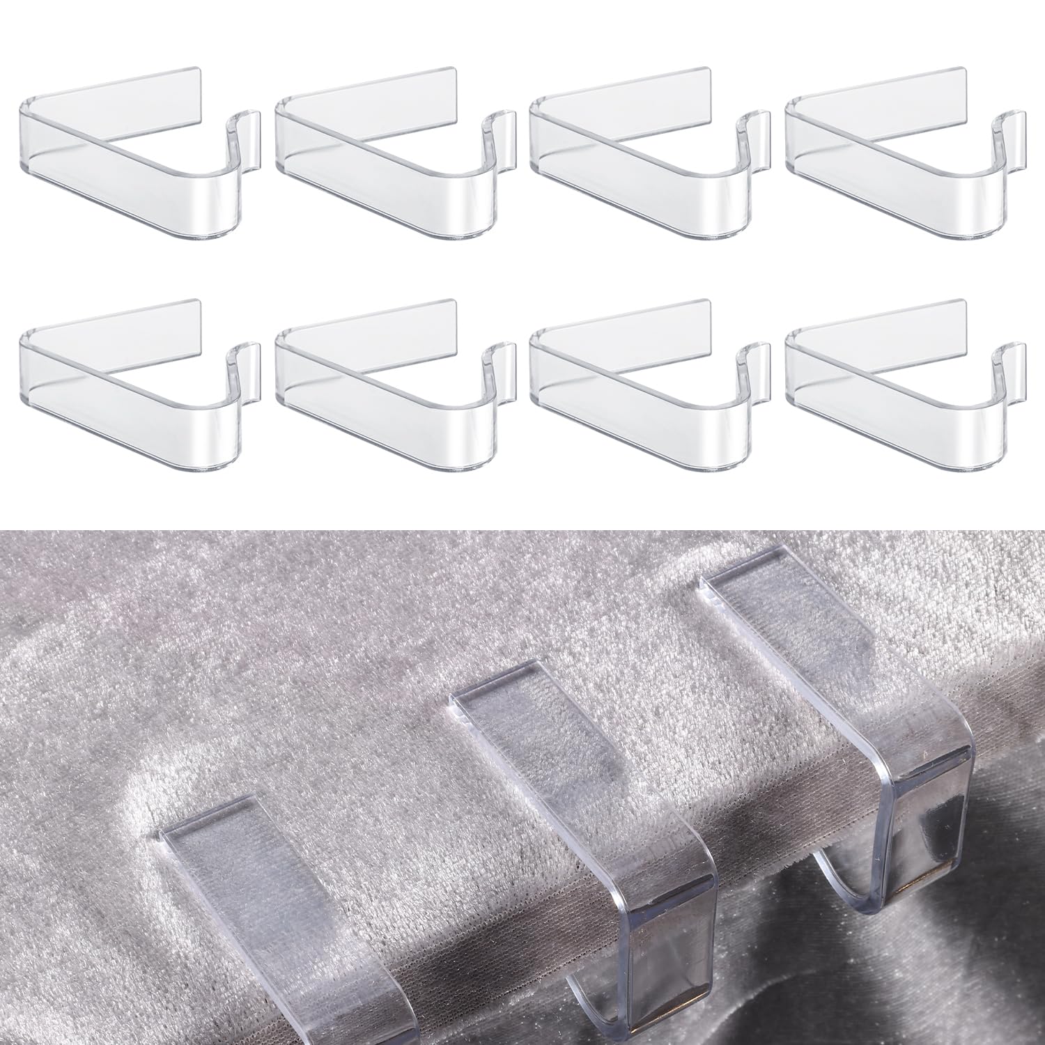 8pcs Plastic Tablecloth Clips, Transparent Picnic Tablecloth Clips ...