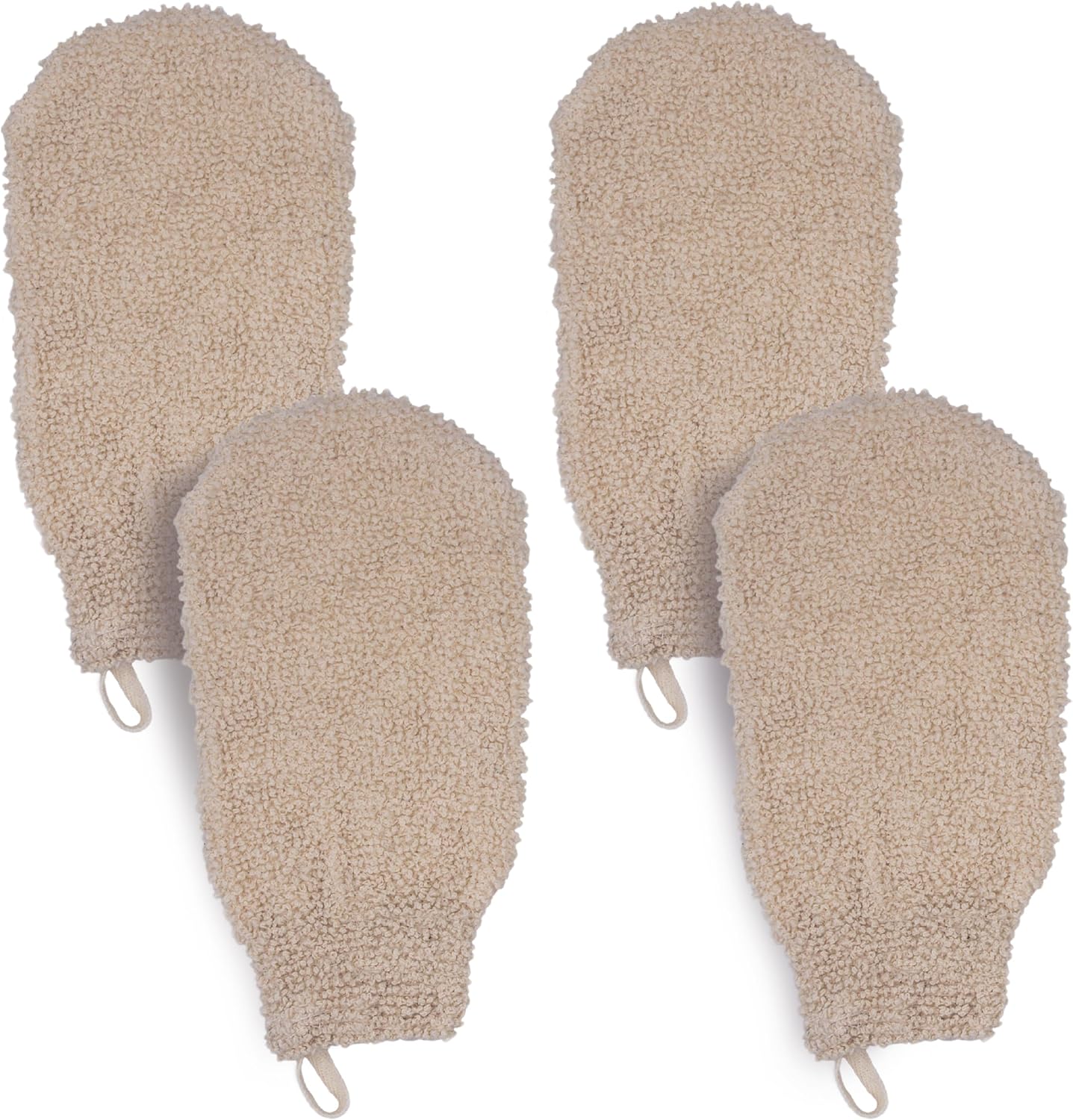 Amazon.com: Bleu Bath (4 Pack) Natural Exfoliating Cotton Bath Mitt ...