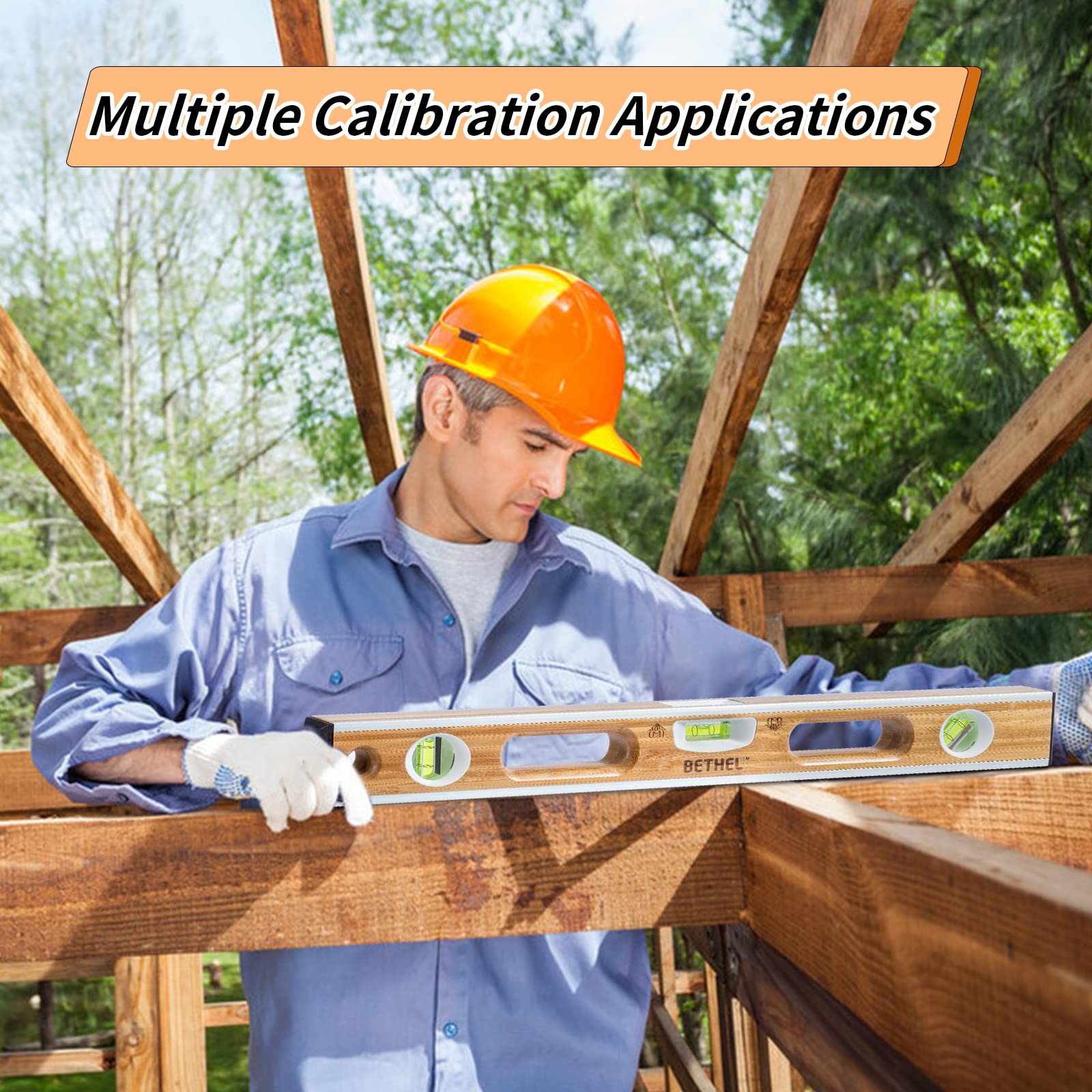 Snapklik.com : BETHEL Bamboo Level, 24 Inch Level & Tool Solid Block ...