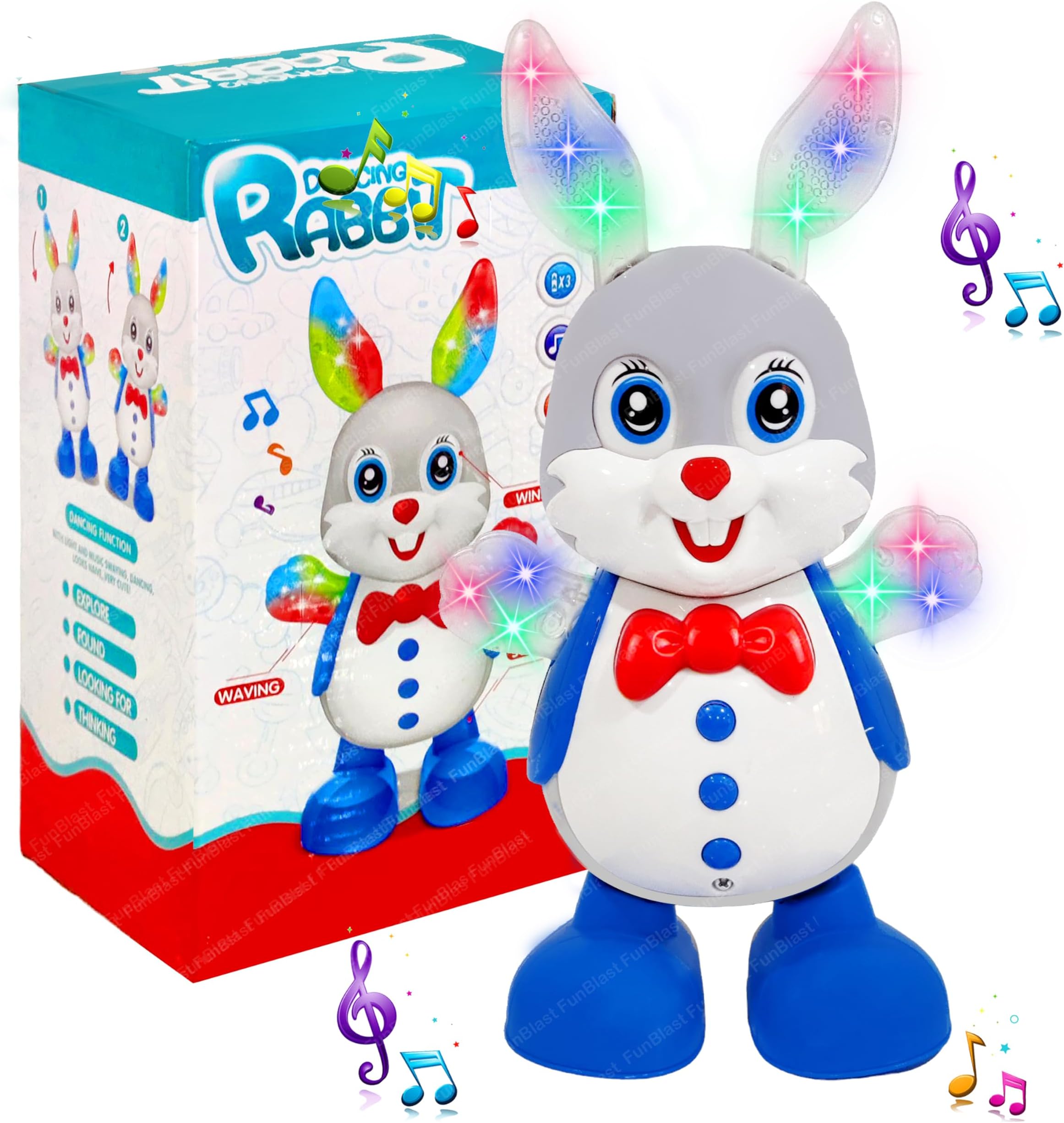 Buy FunBlast Dancing Rabbit with Music, Flashing Lights, Dancing Toys ...