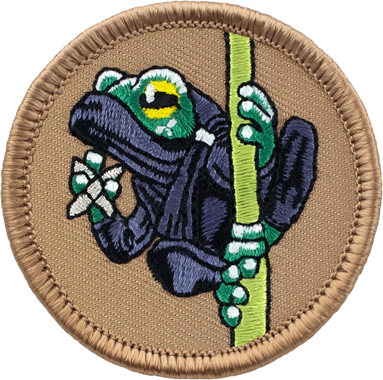 Amazon.com: Ninja Frog Patrol Patch - 2" Diameter Round Embroidered Patch (Sew-on) : Clothing ...