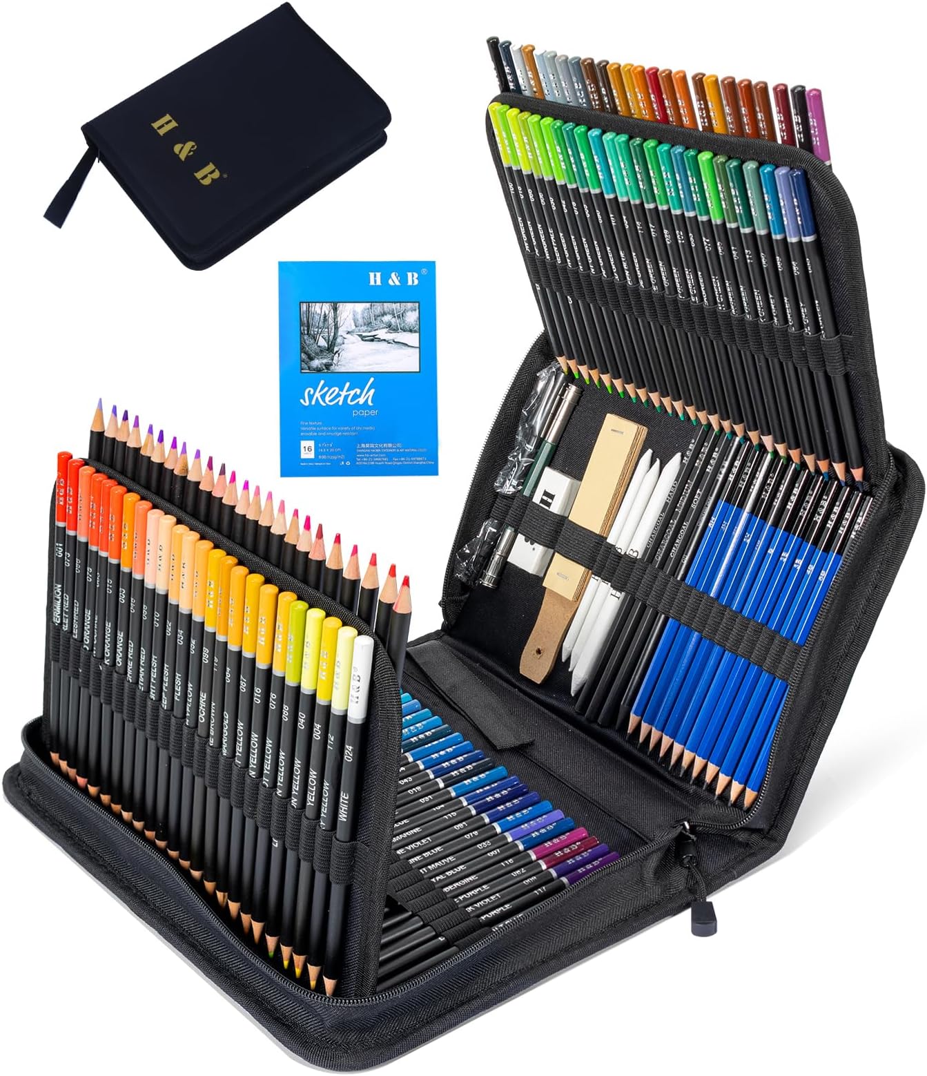 Amazon.com : H & B145 PCS Children Adult Artist Drawing and Art Supply ...