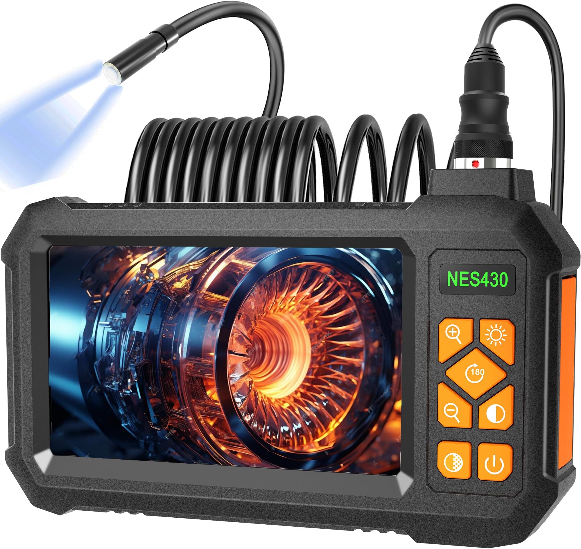 Amazon.com : Industrial HD Digital Borescope, Lightswim 1080P 4.3" IPS ...