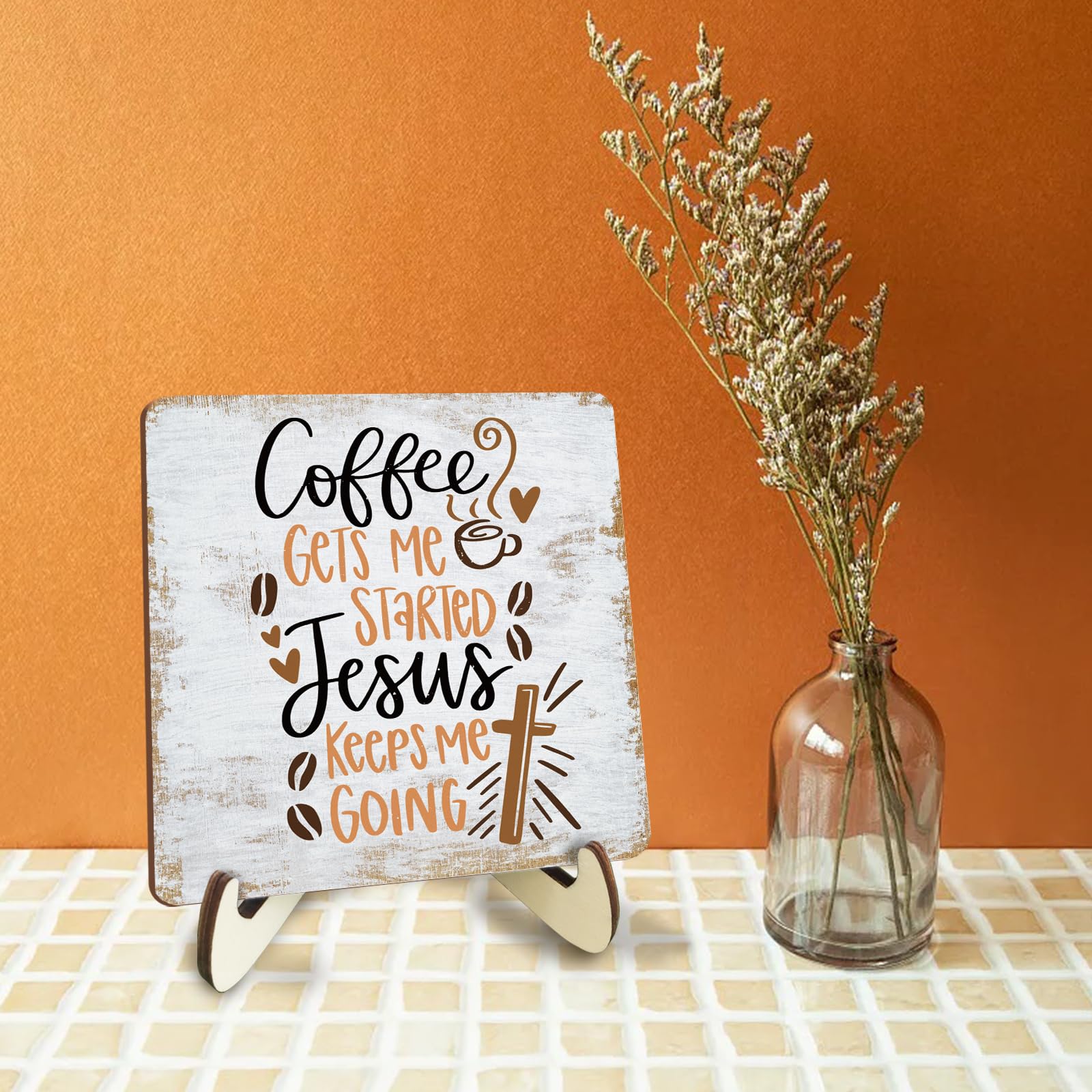 Snapklik.com : Inspirational Coffee Sign Rustic Desk Decor Decorative ...