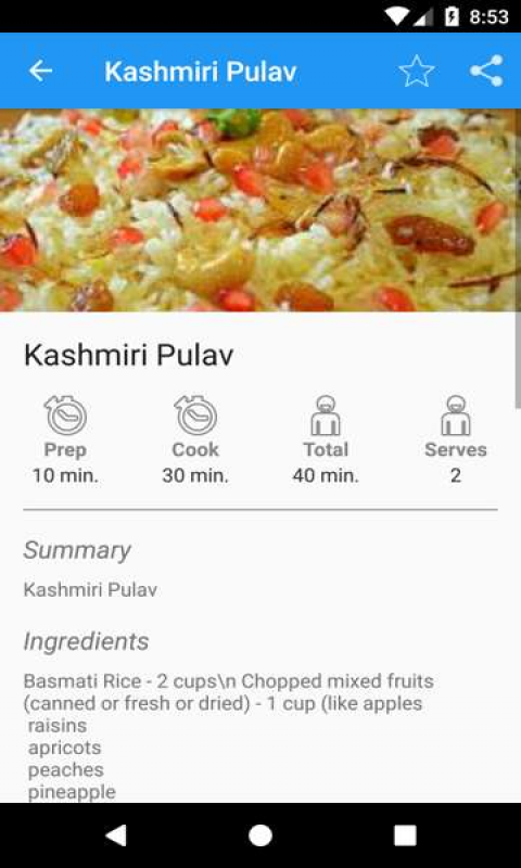 North Indian Pulao Varieties - App on the Amazon Appstore