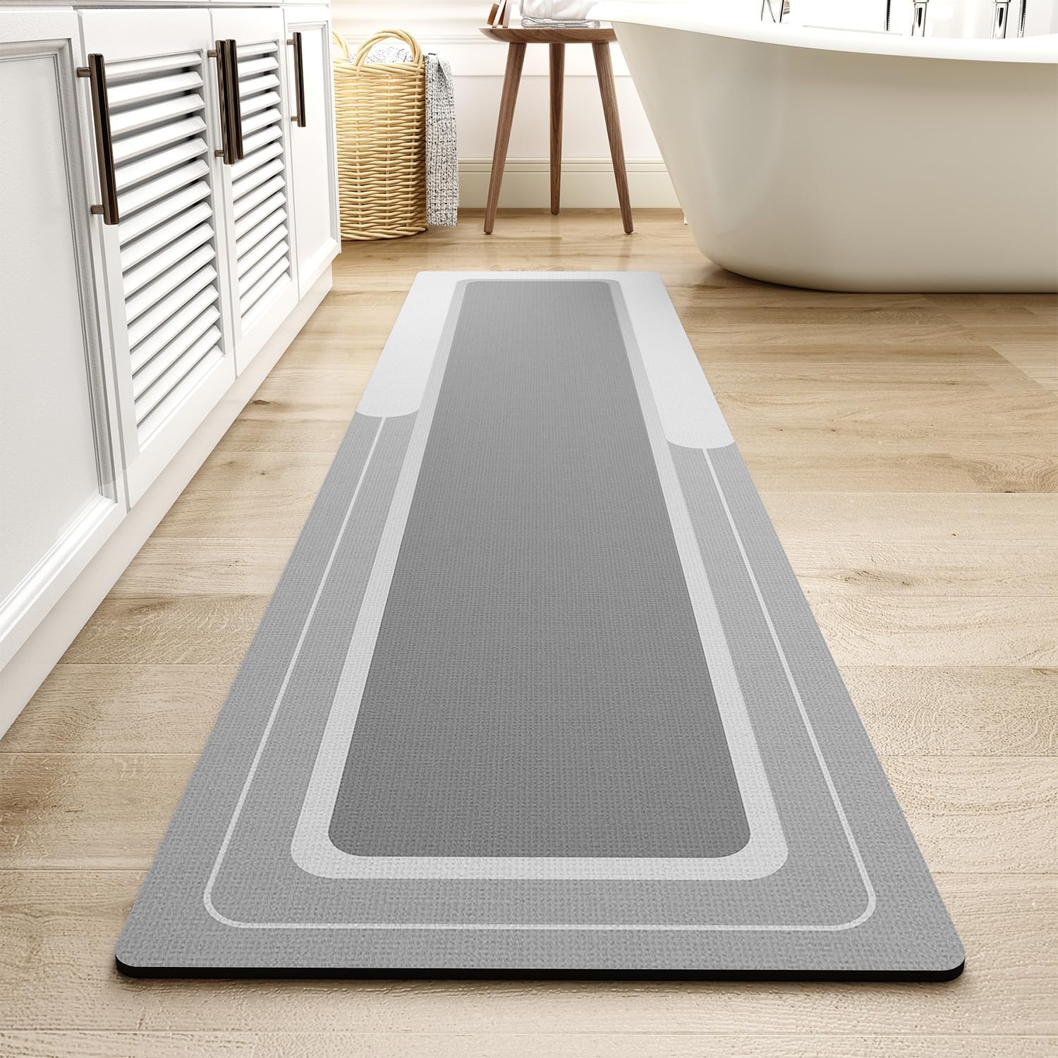 Amazon.com: MontVoo-Bath Mat Rug Runner Long Bathroom Mat Rug Non Slip ...