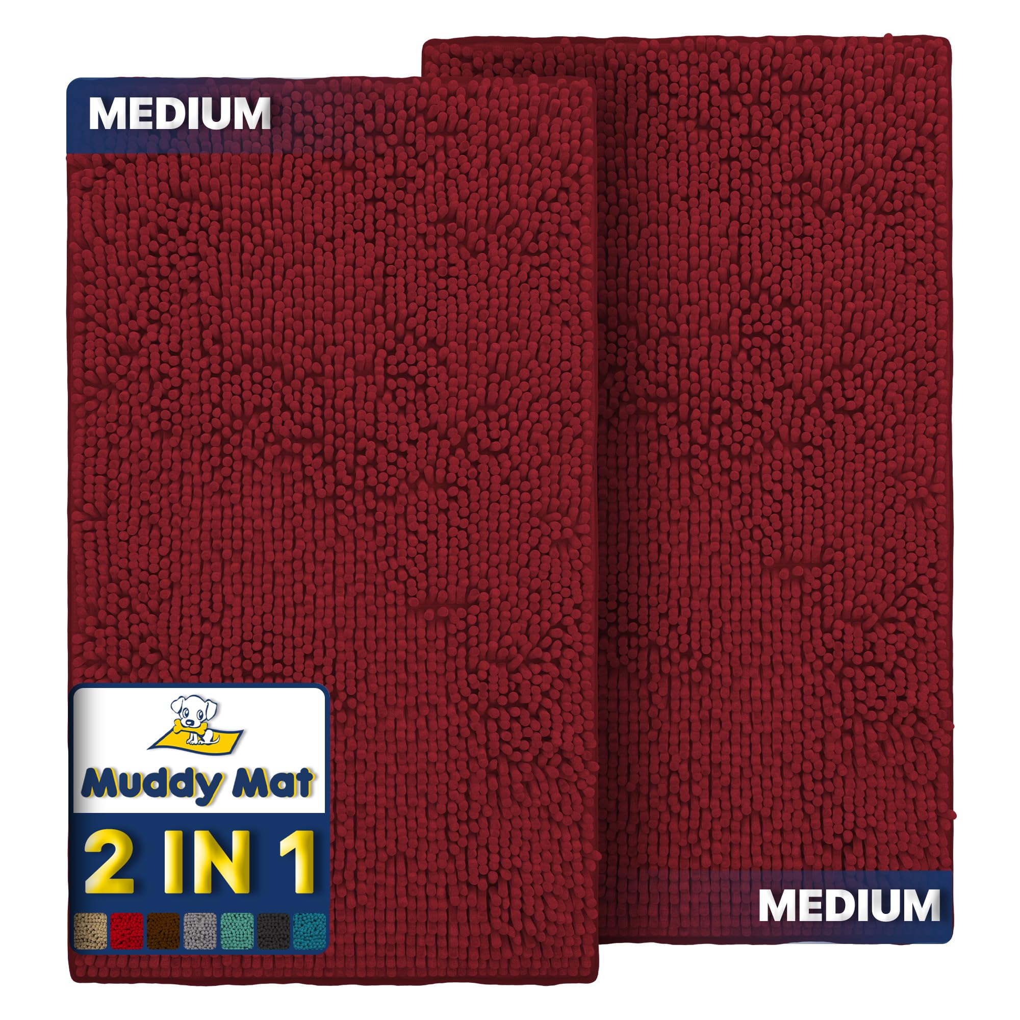 Amazon.com: Muddy Mat® 2-Piece Red Medium 30"X19" AS-SEEN-ON-TV Highly ...