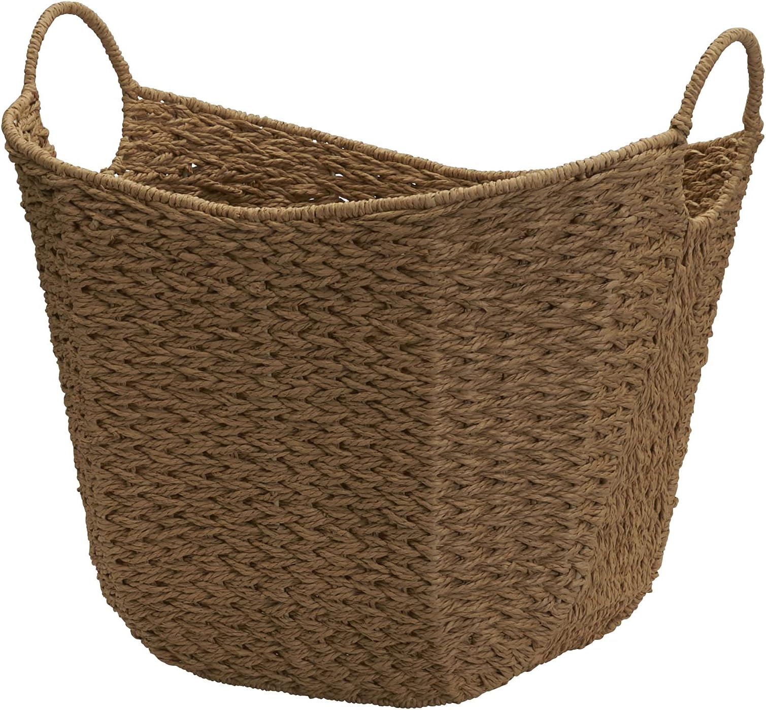 Amazon.com: Household Essentials Basket with Handles, Natural Paper ...