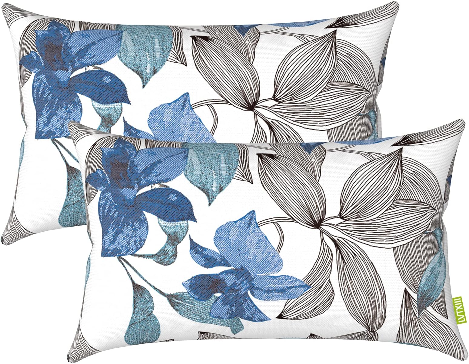 Amazon.com: Geetery 2 Pcs Waterproof Outdoor Lumbar Pillows 20 x 12 ...