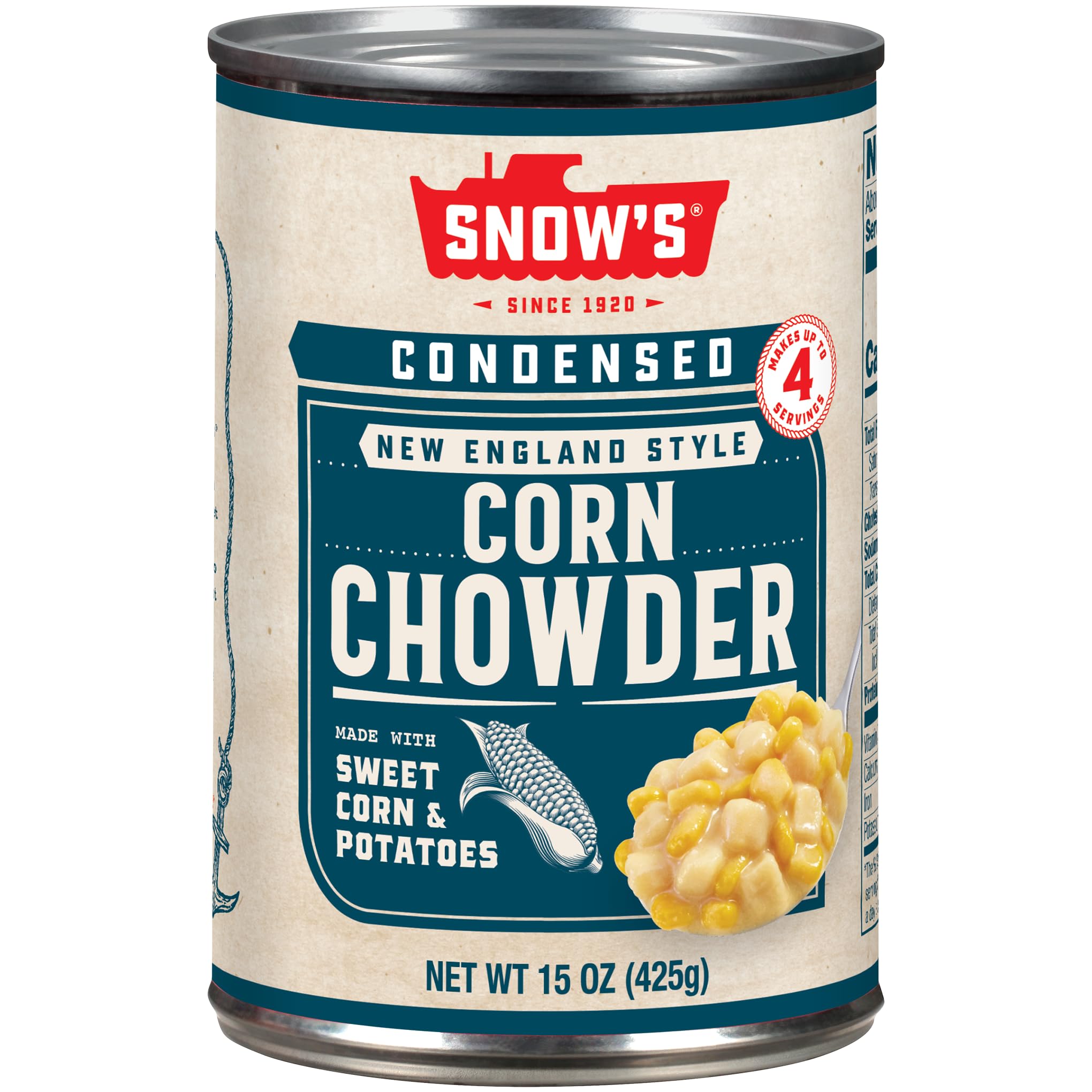 Amazon.com : Snow's Condensed Corn Chowder, 15 oz Can - Creamy and ...