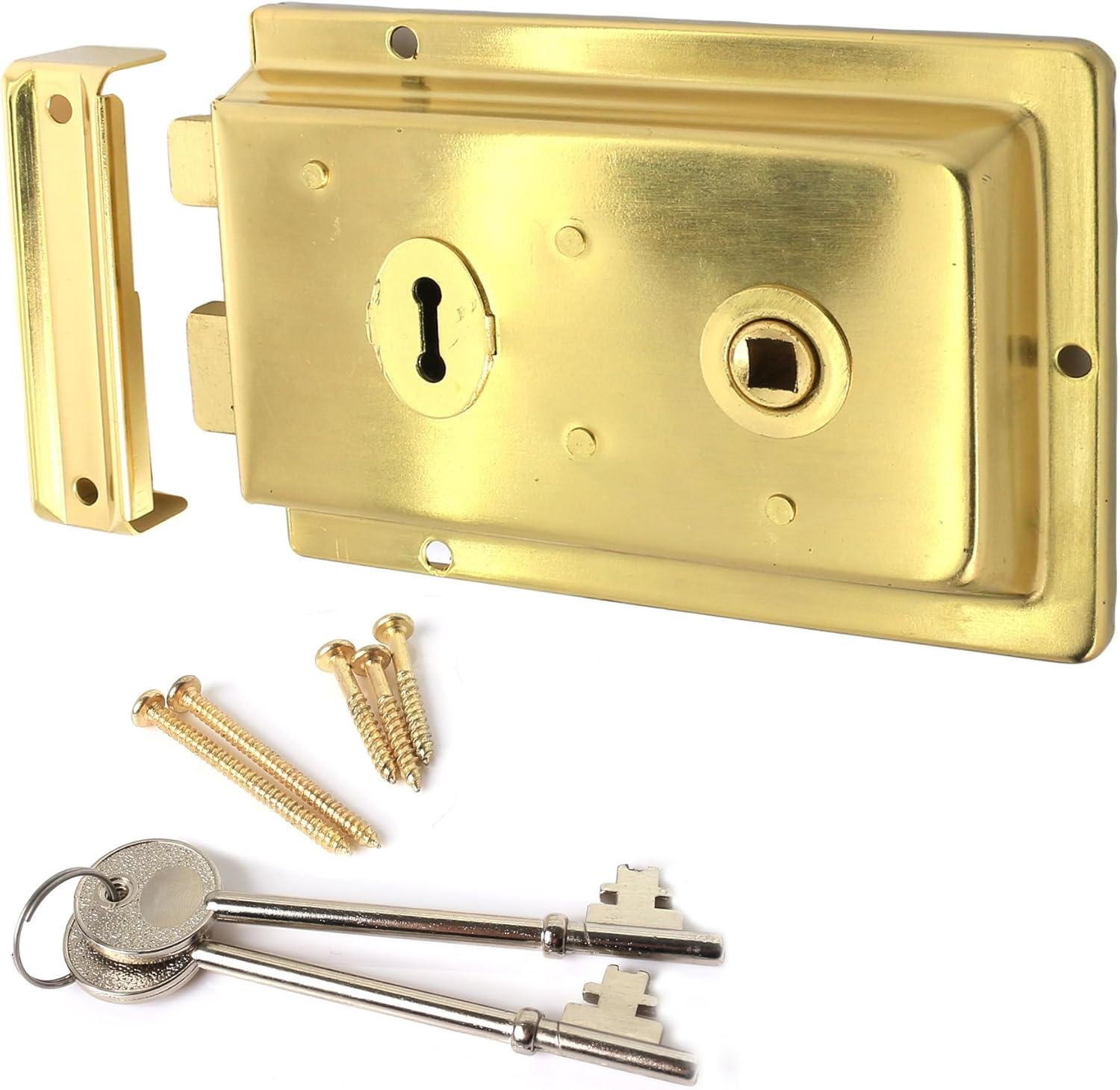 Traditional Brass Victorian Rim Lock - Left & Right Hand Fitting ...