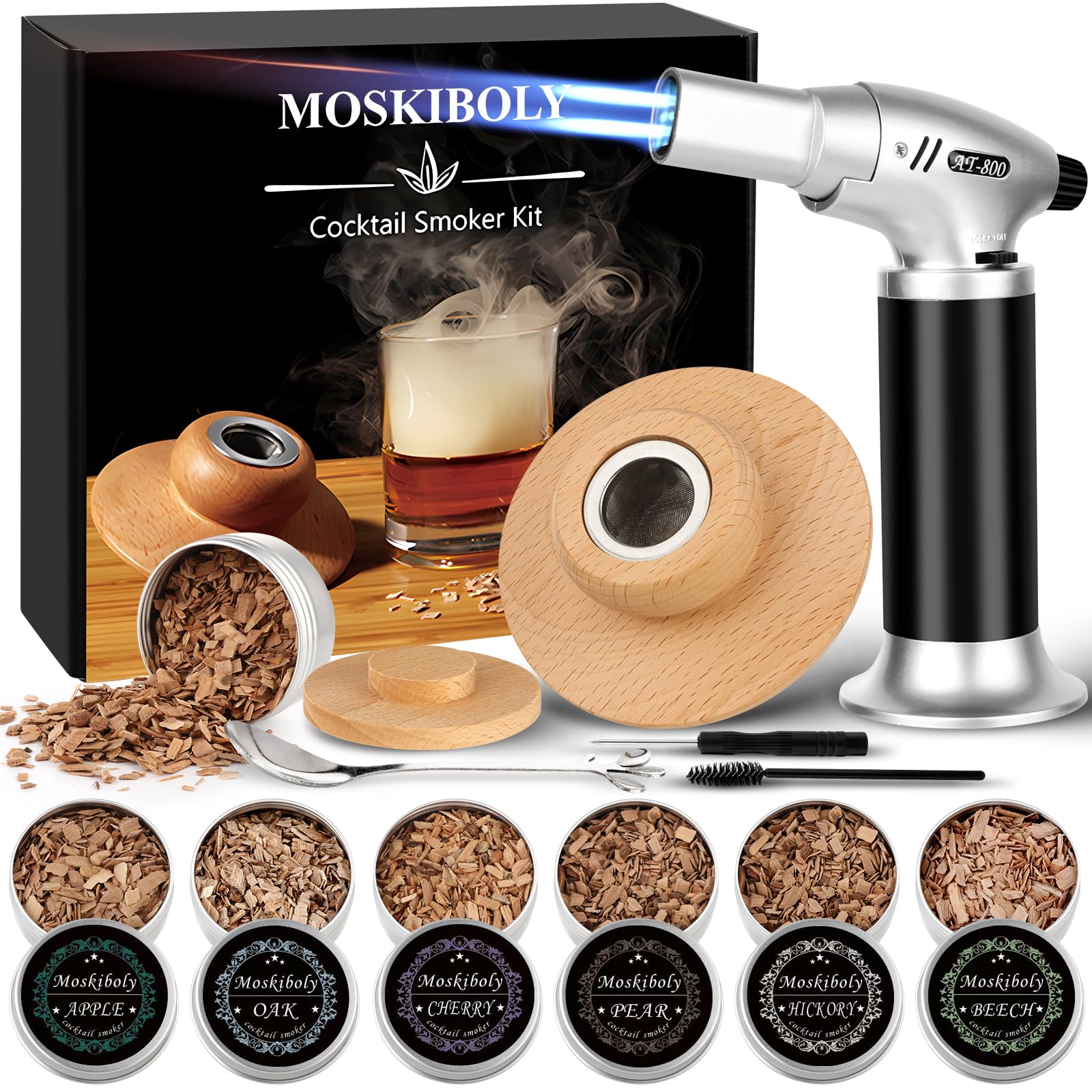 Snapklik.com : Moskiboly Cocktail Smoker Kit Old Fashioned, Whiskey ...