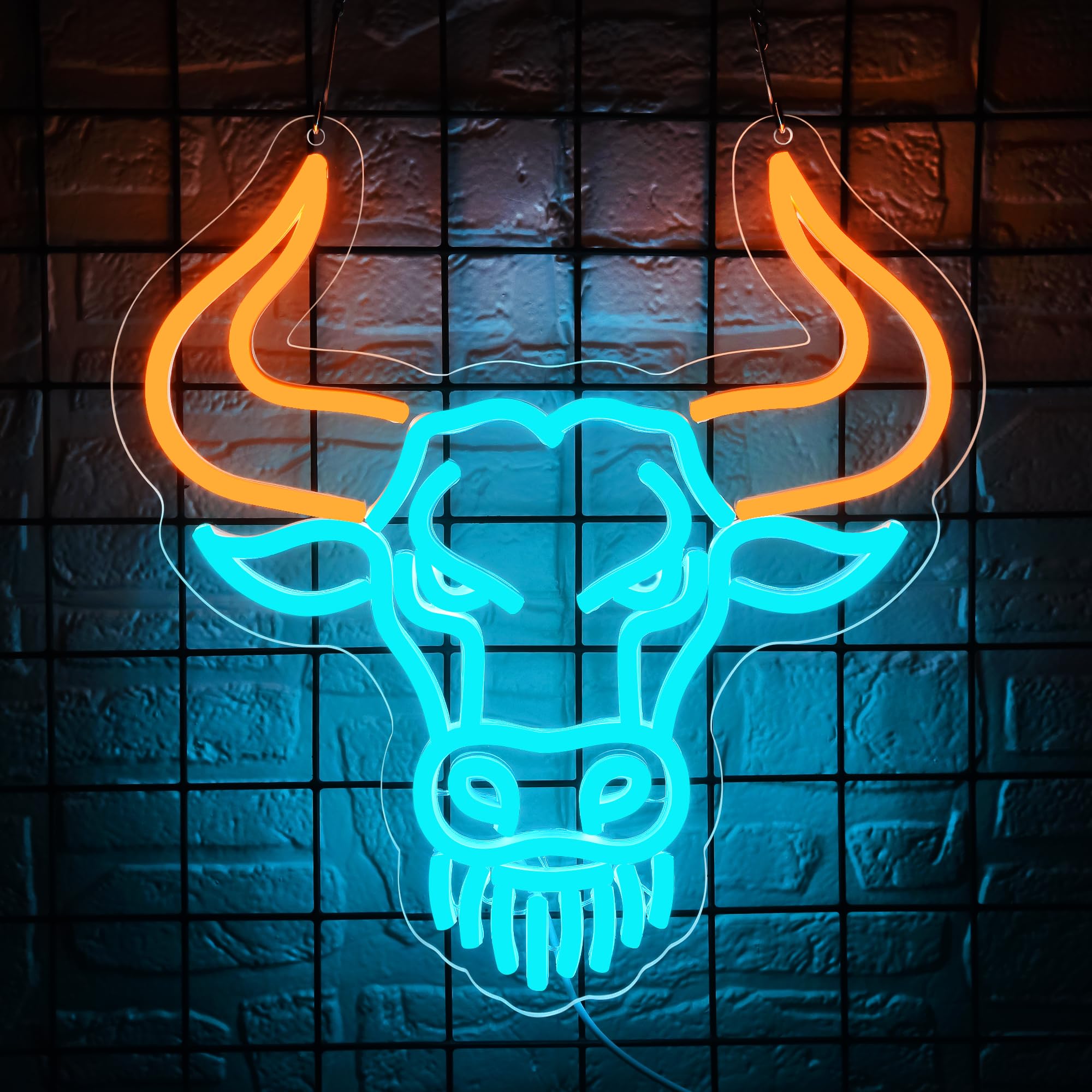 Bull Neon Sign for Wall Decor Western Neon Sign Longhorn Neon Lights ...