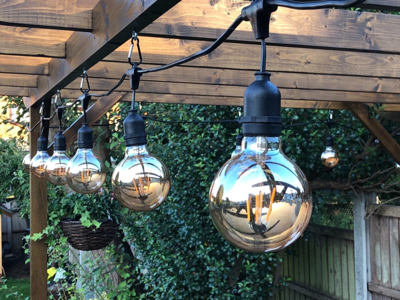 10 metre Outdoor String Light Bulb Holders Heavy Duty 20 Lamp ...