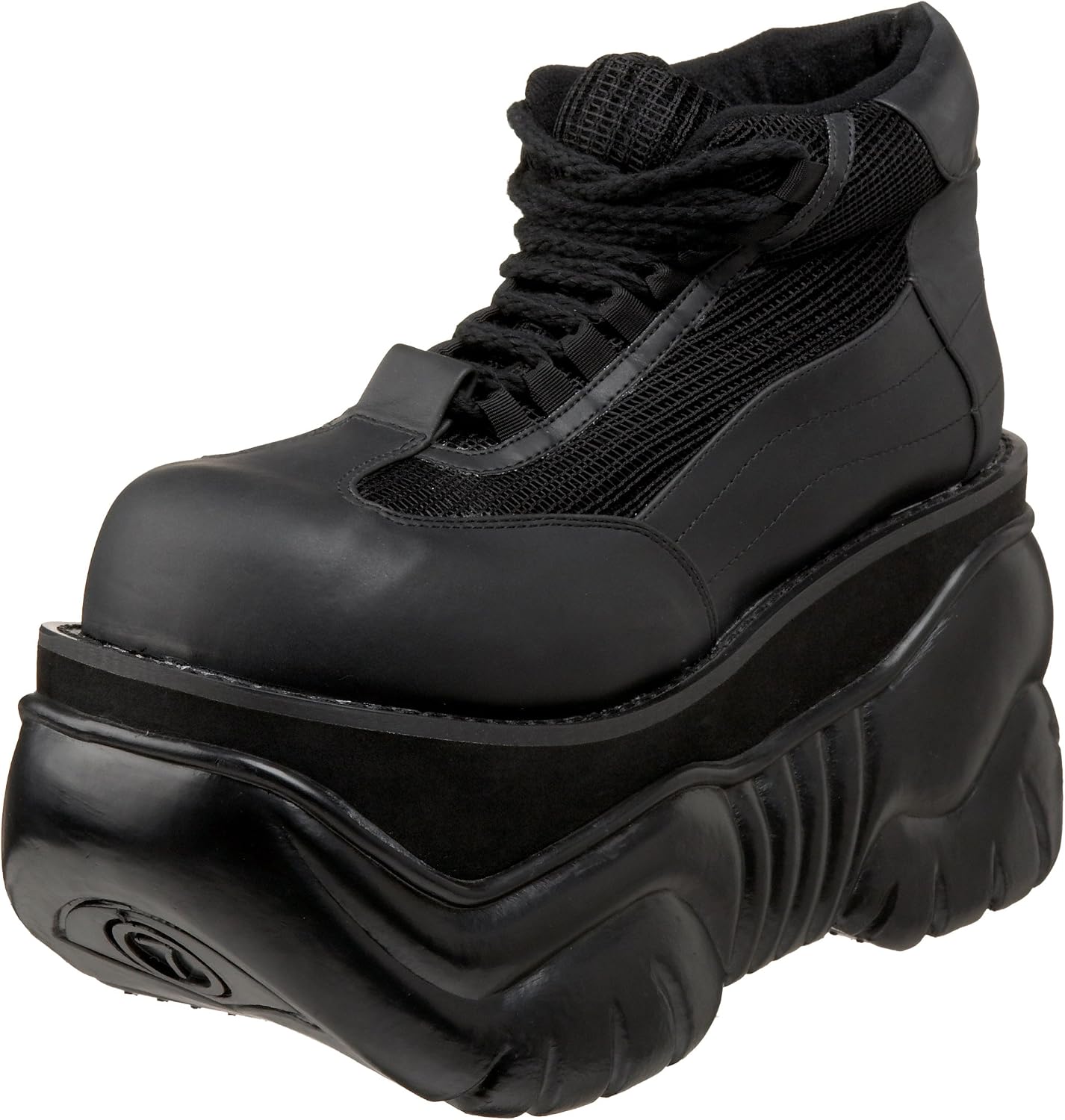 Amazon.com | Demonia Unisex BOXER-01 Platform Laceup Sneaker Shoe Black ...