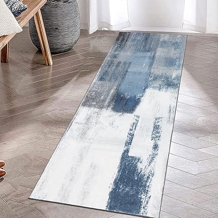 Amazon.com: Hallway Runner Rug, Luxury Modern Abstract Marble Texture ...