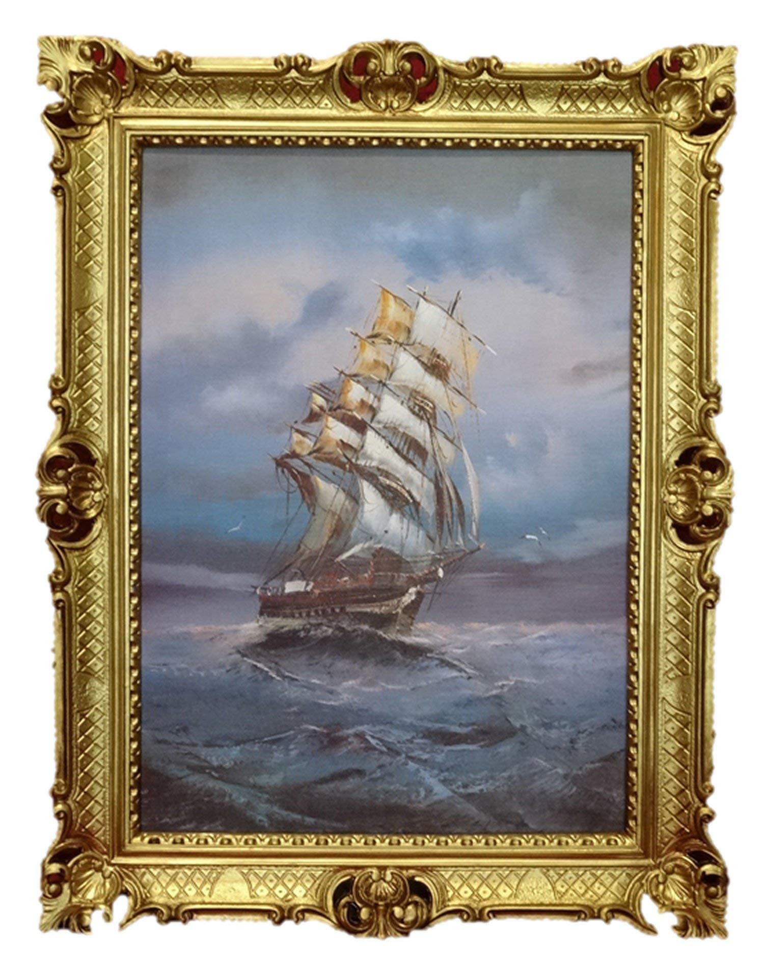 Lnxp P-25-4 Beautiful Paintings Ship Sailing Boat Sea Waves Maritime 90 ...