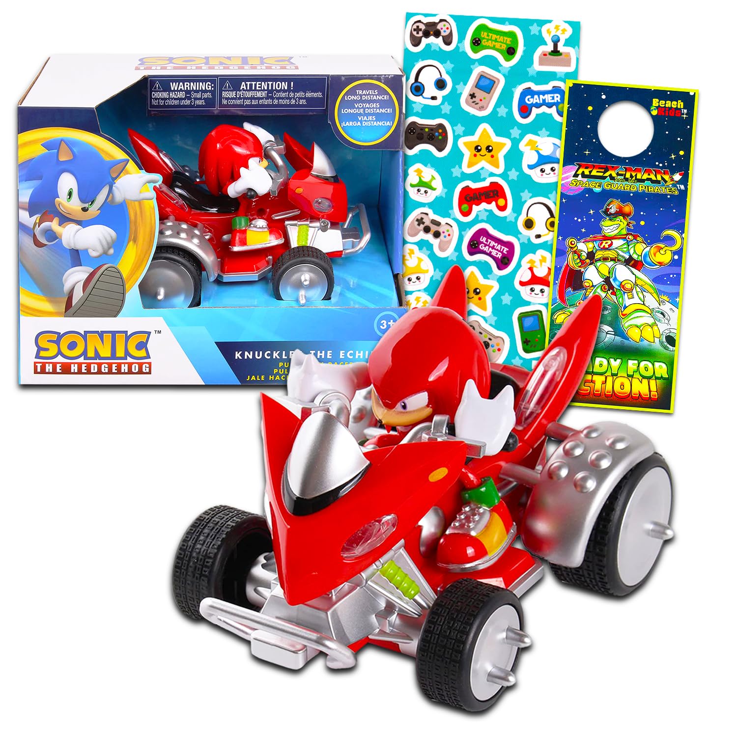 Sonic The Hedgehog Knuckles Toy Race Car Set Sonic Knuckles ...