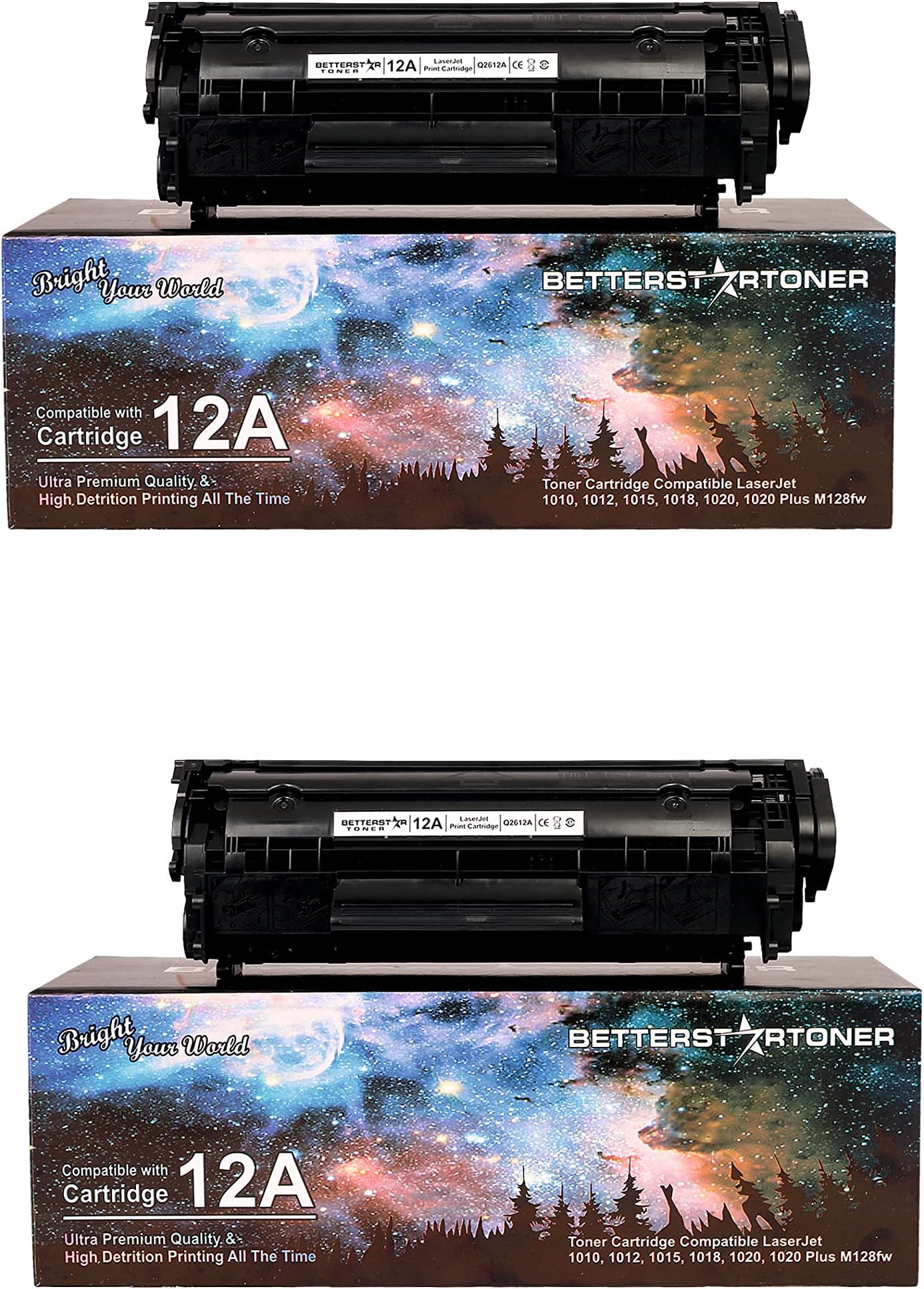 BetterStrToner 12A Black Toner Cartridge Q2612A Compatible for HP ...