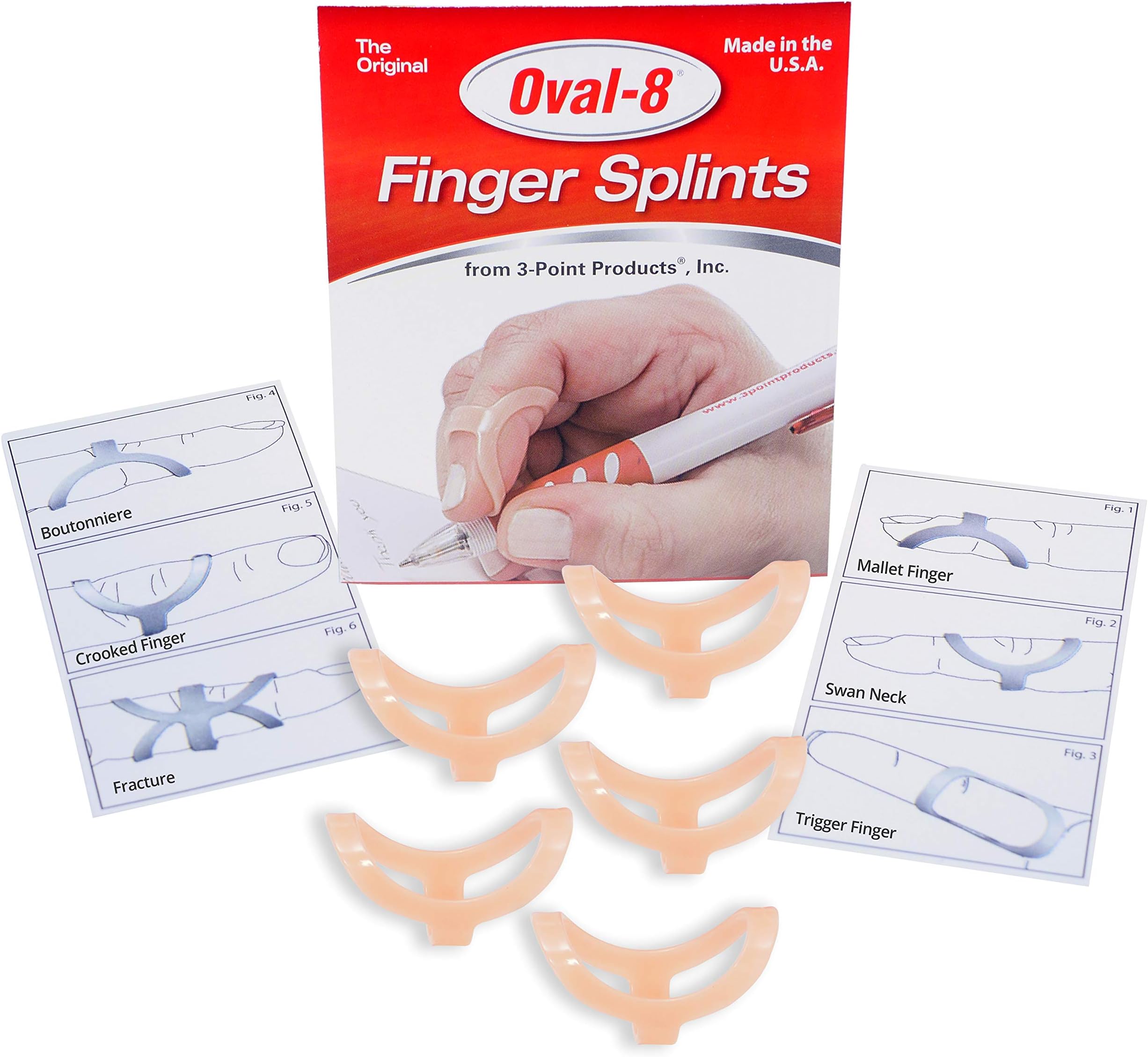 Amazon.com: 3-Point Products Oval-8 Finger Splints, Support and ...